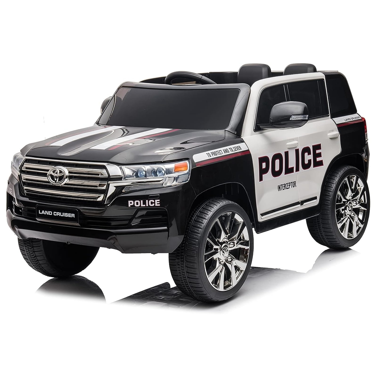 Sakiyrr Kids 12V Ride on Police Car Electric Vehicle Toy with Remote ...