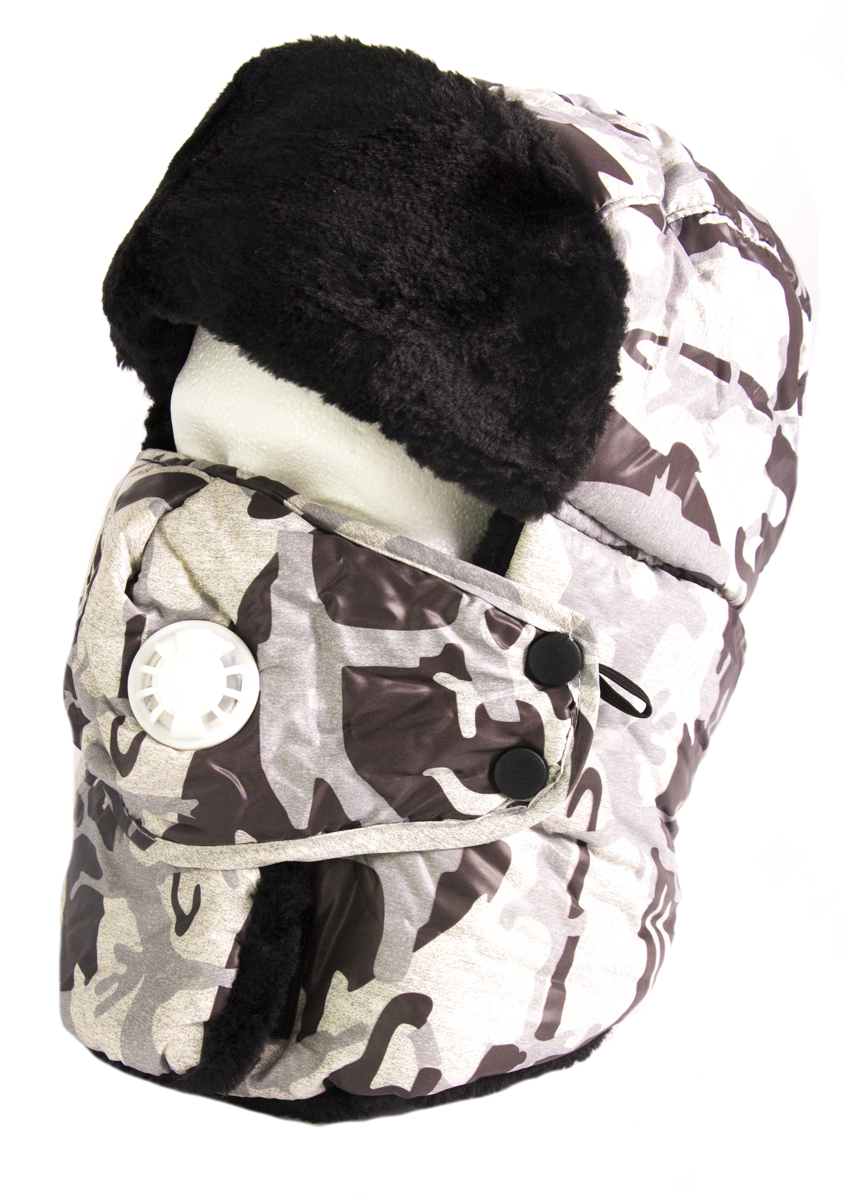 Sakkas Alex Unisex Ushanka Faux Fur Windproof Trapper Aviator Hat ...