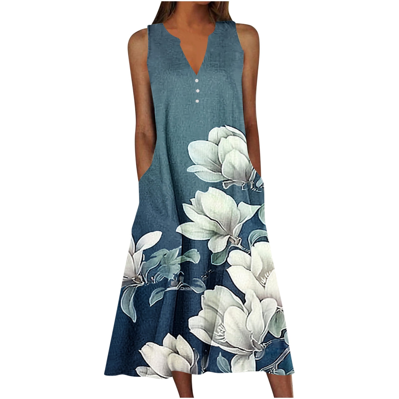 Sakmal A Line Spring Dresses for Women 2025 Sundress Plus Size Long ...