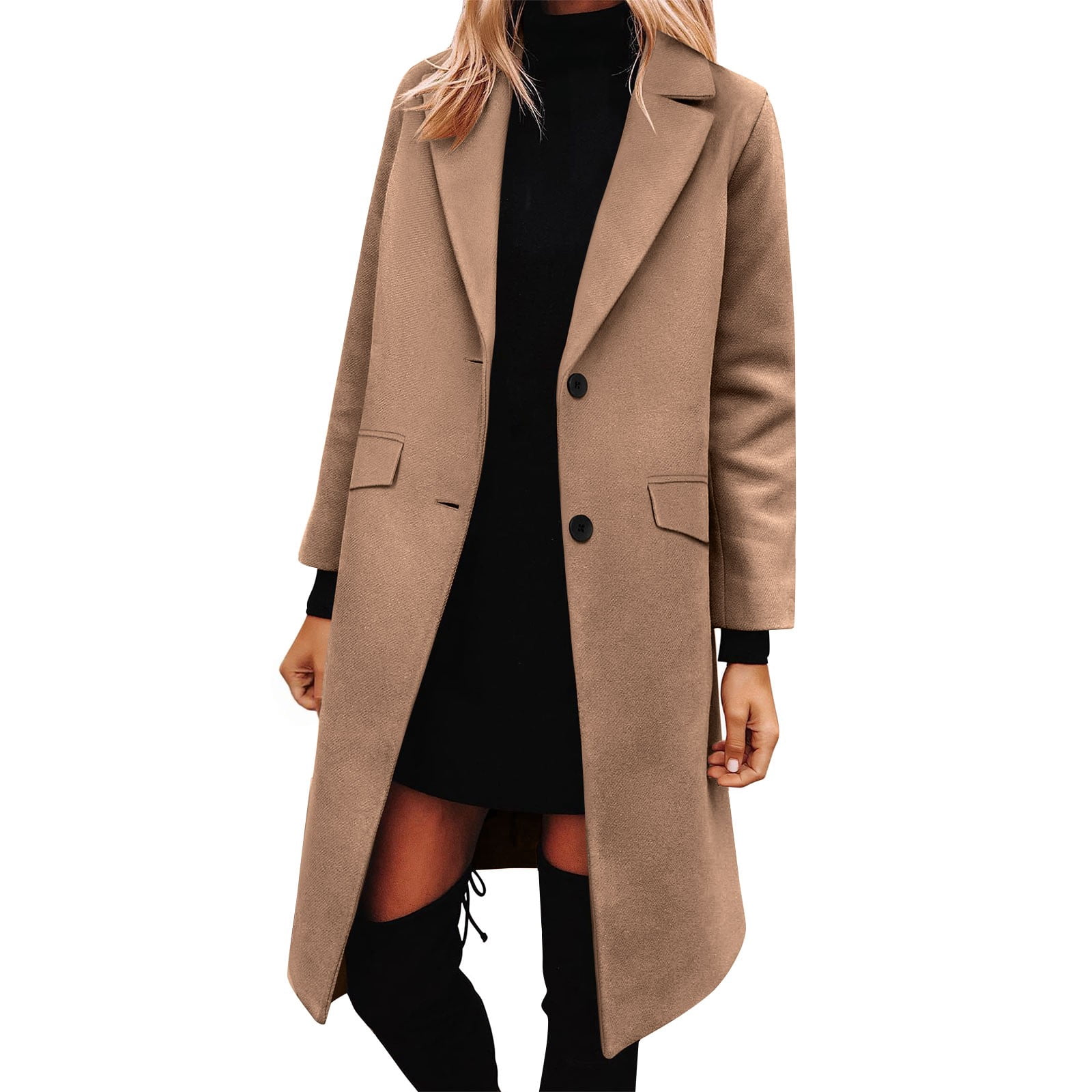 Sakmal Barn Coats Womens Brown Trench Coat Jacket Streetwear Women ...