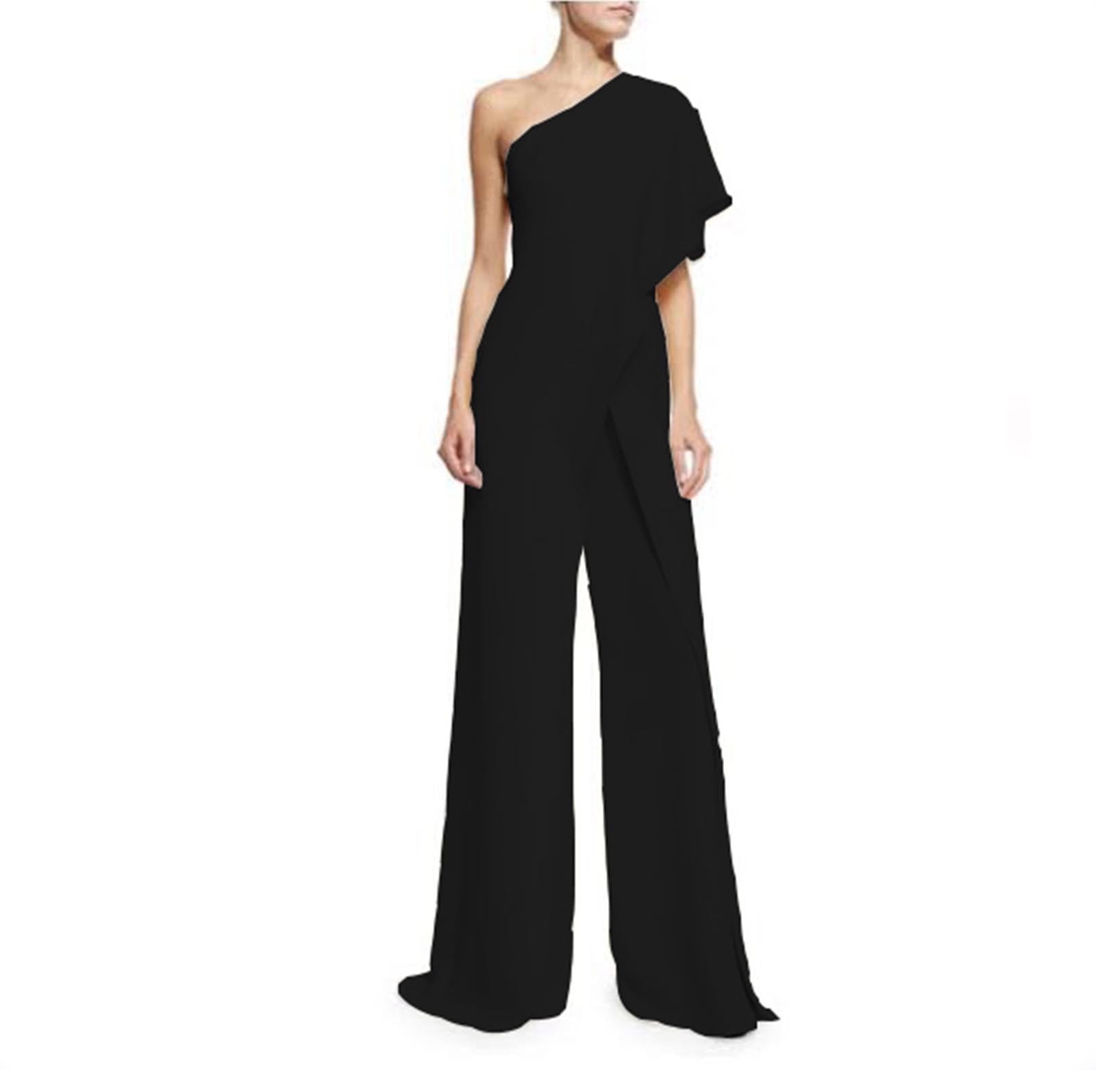 Sakmal Dressy Jumpsuit Women Black Sleeveless Wedding Guest Formal ...