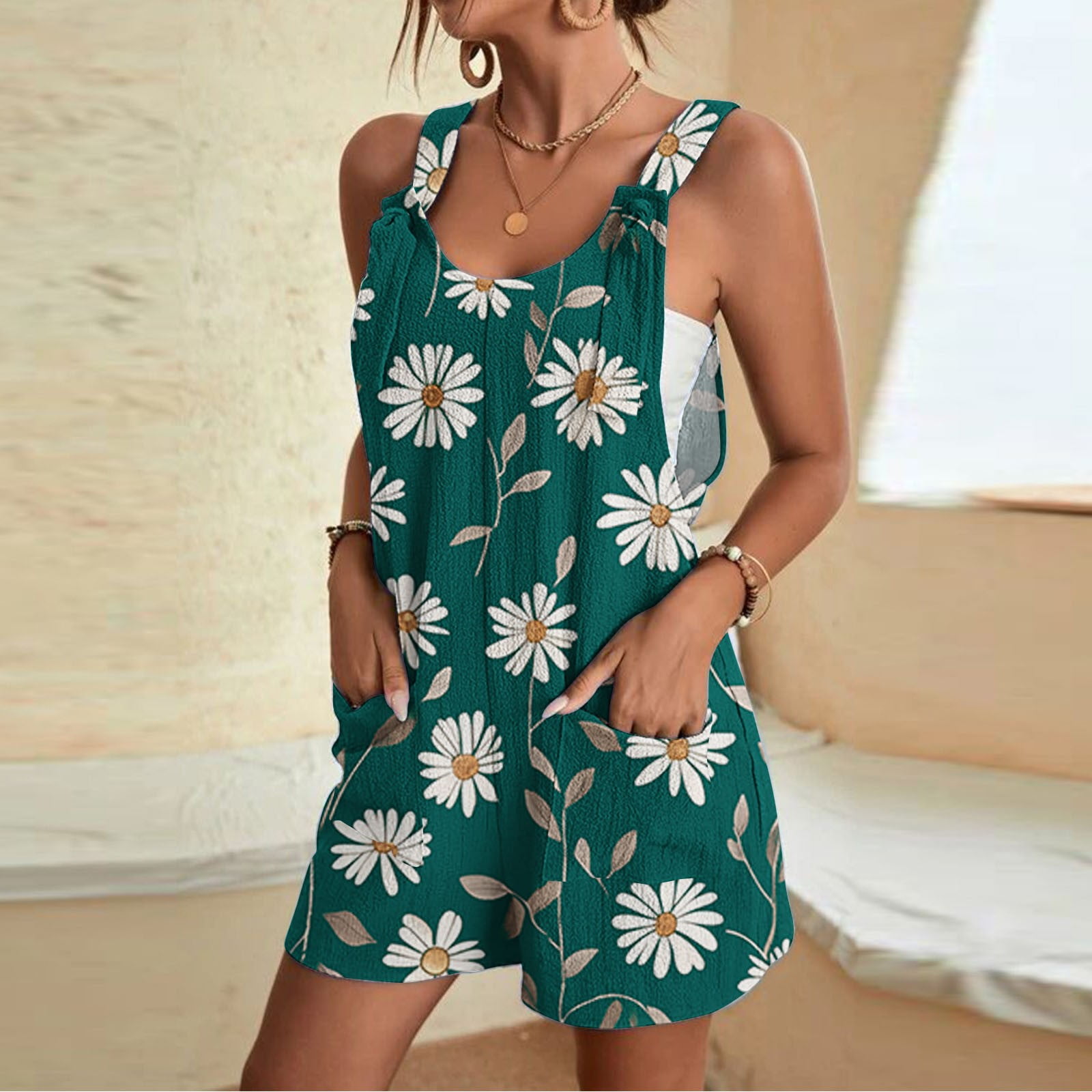 Sakmal Green Summer Rompers for Women 2025 Beach Vacation Outfits ...
