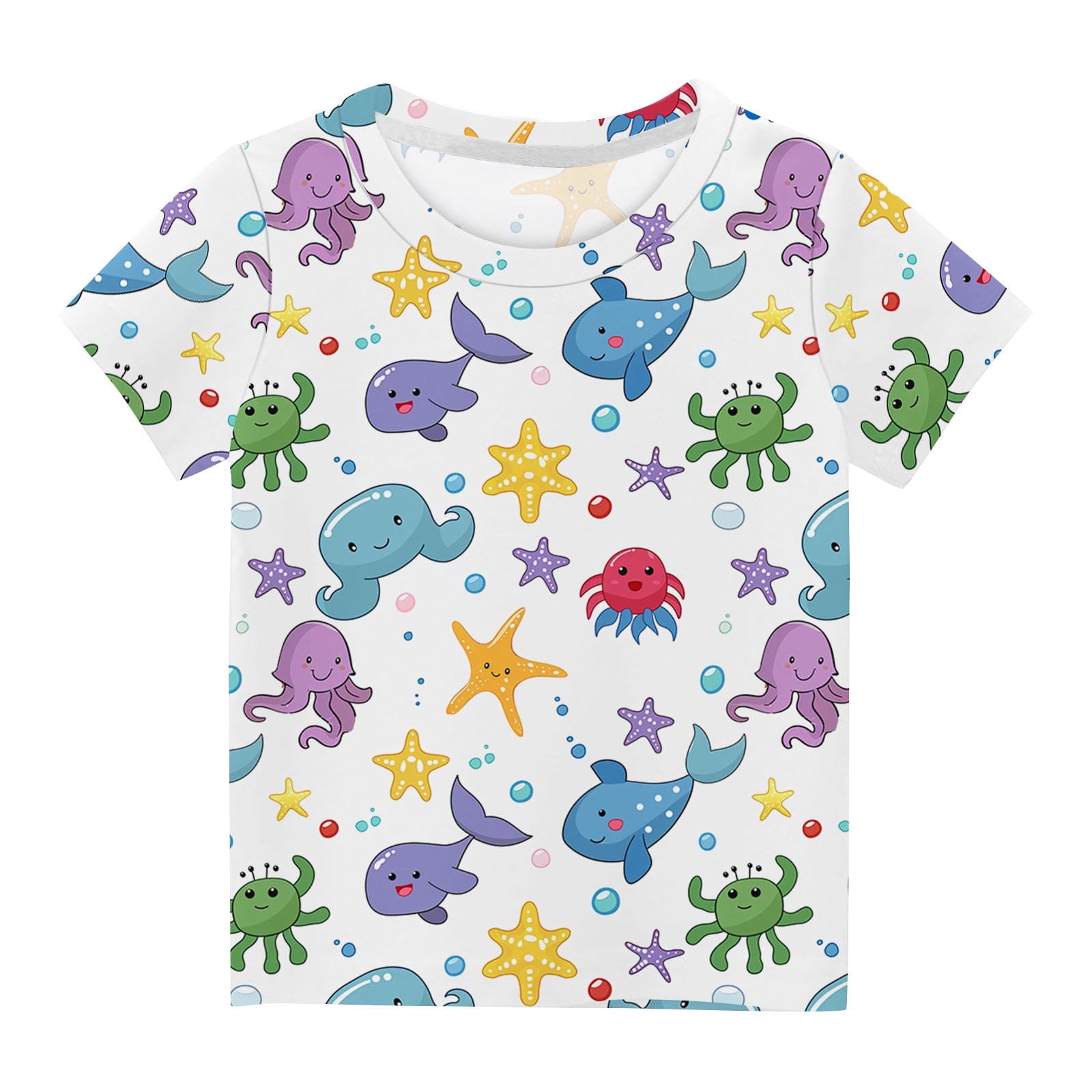 Sakmal Kids Clothes Cute Short Sleeve Crew Neck Graphic 3-14y Childrens ...