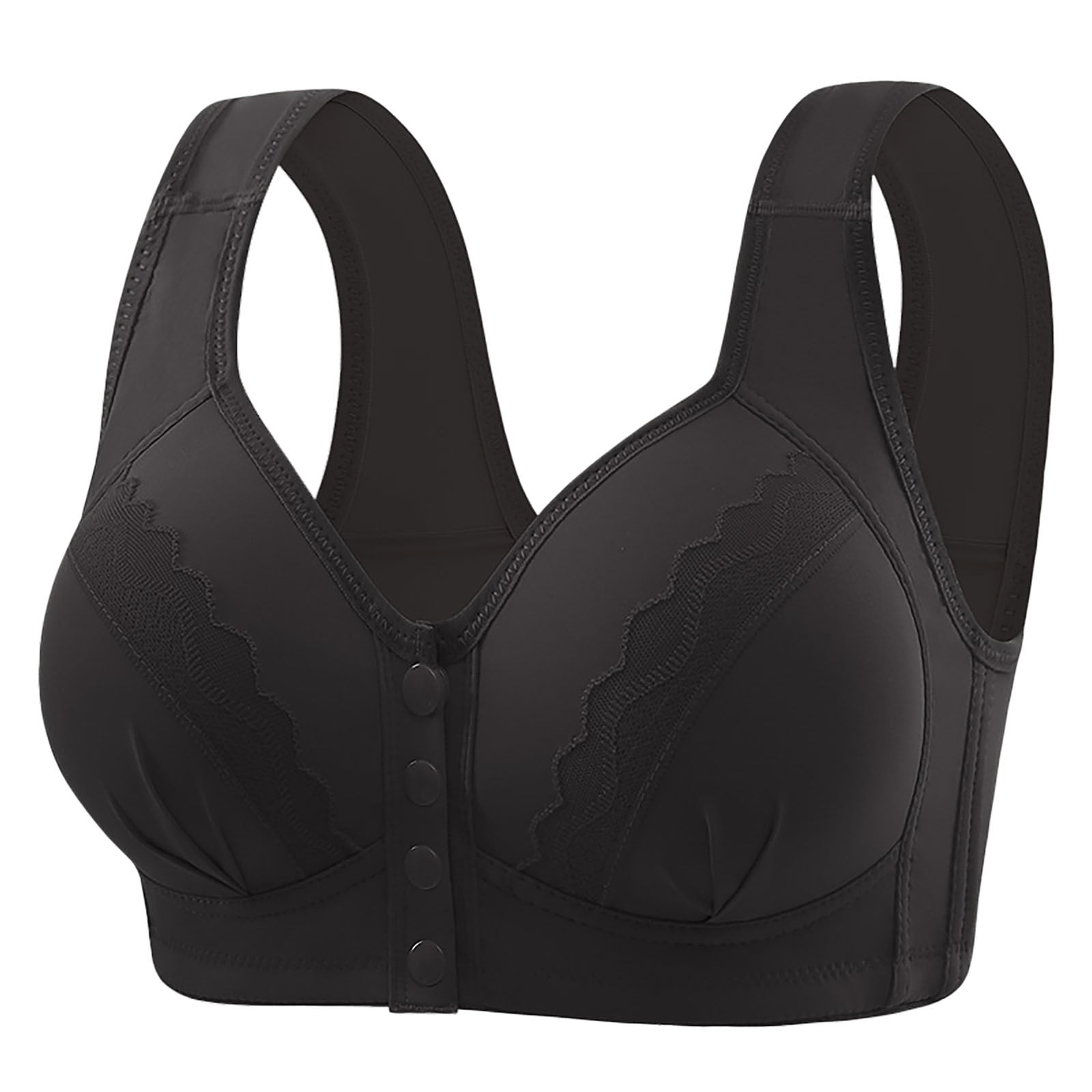 Sakmal Lift Bras Women Bralette Front Closure Jelly Black Stretch Bras ...
