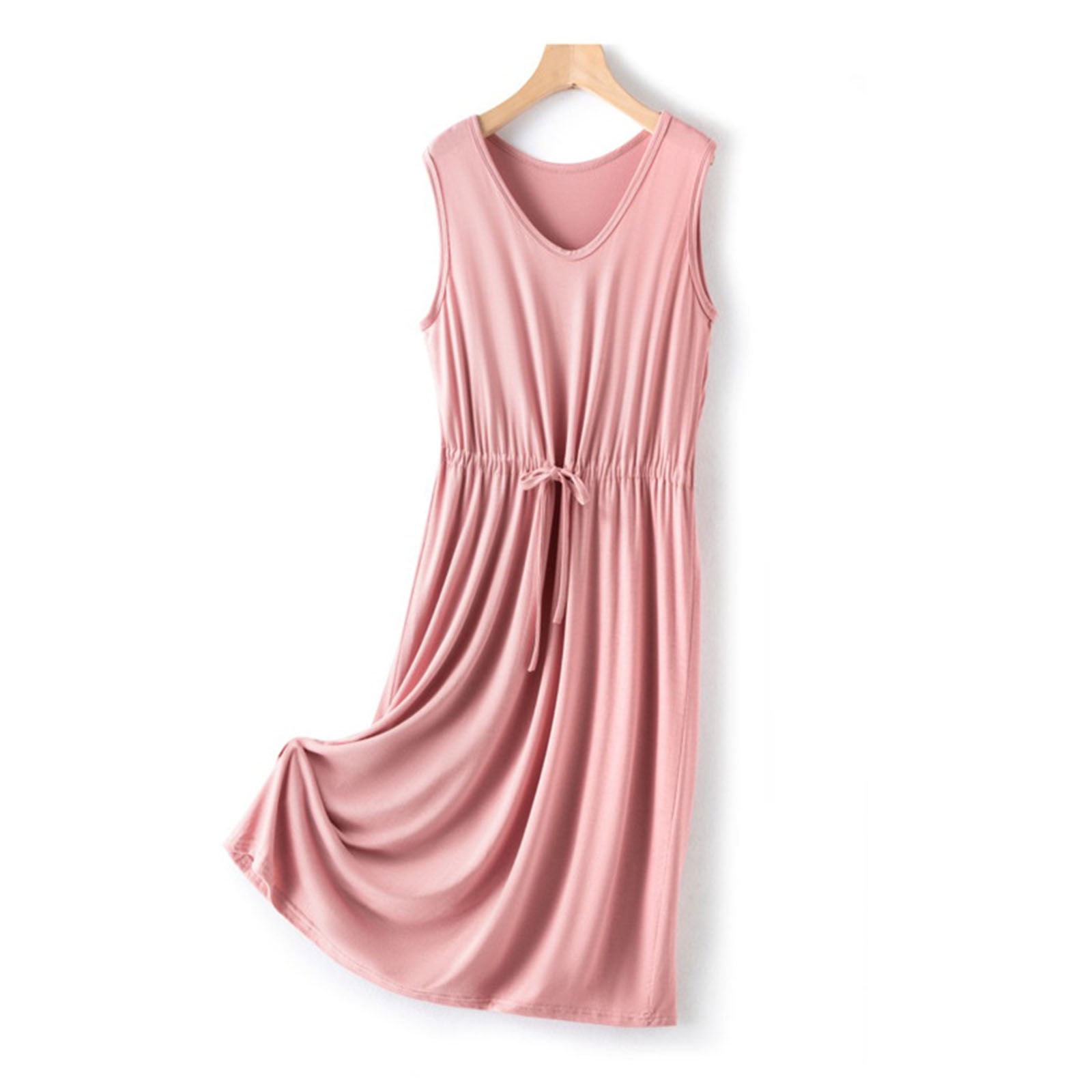 Sakmal Nightgowns for Women Soft Cotton Modal Sleep Tanks House Dress ...