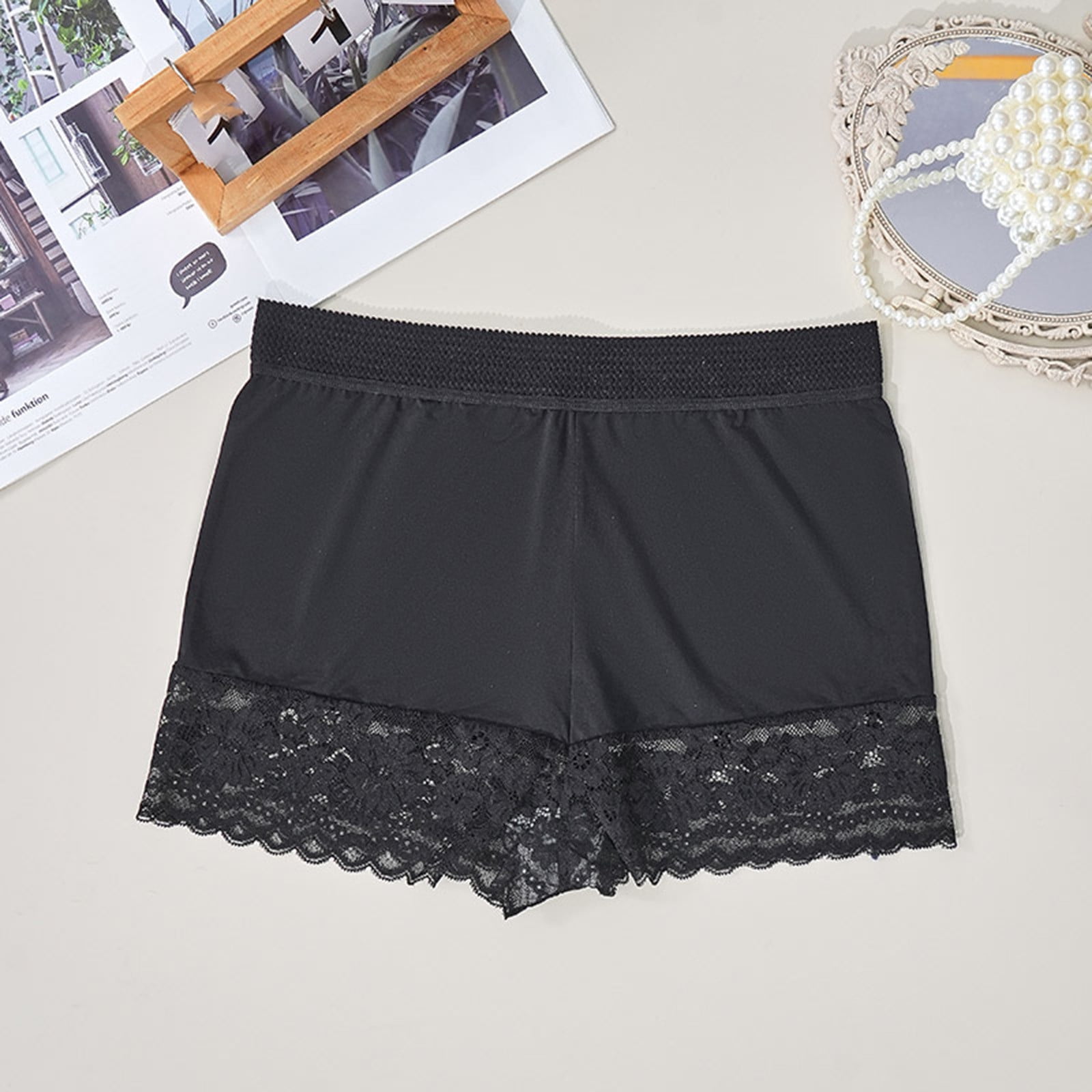 Sakmal Plus Size Women's Panties Lace Boxers Butt Lifting Boyshorts ...