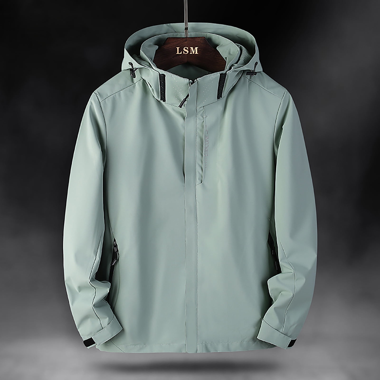 Sakmal Rain Womens Jackets Green Zip Up Anorak Windbreaker Jacket ...