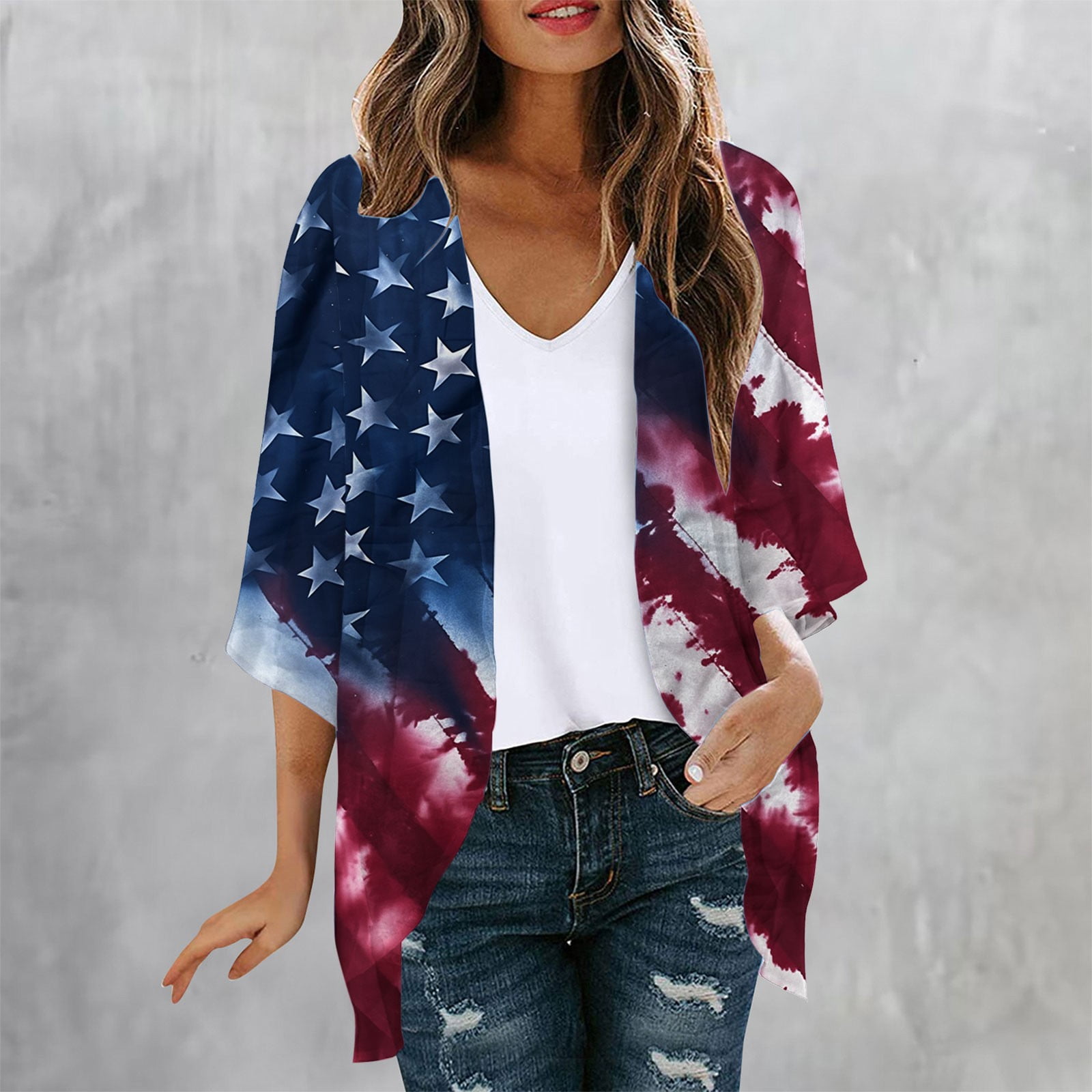 Sakmal Red Clearance Coats for Women Plus Size Lightweight Elbow-Length ...