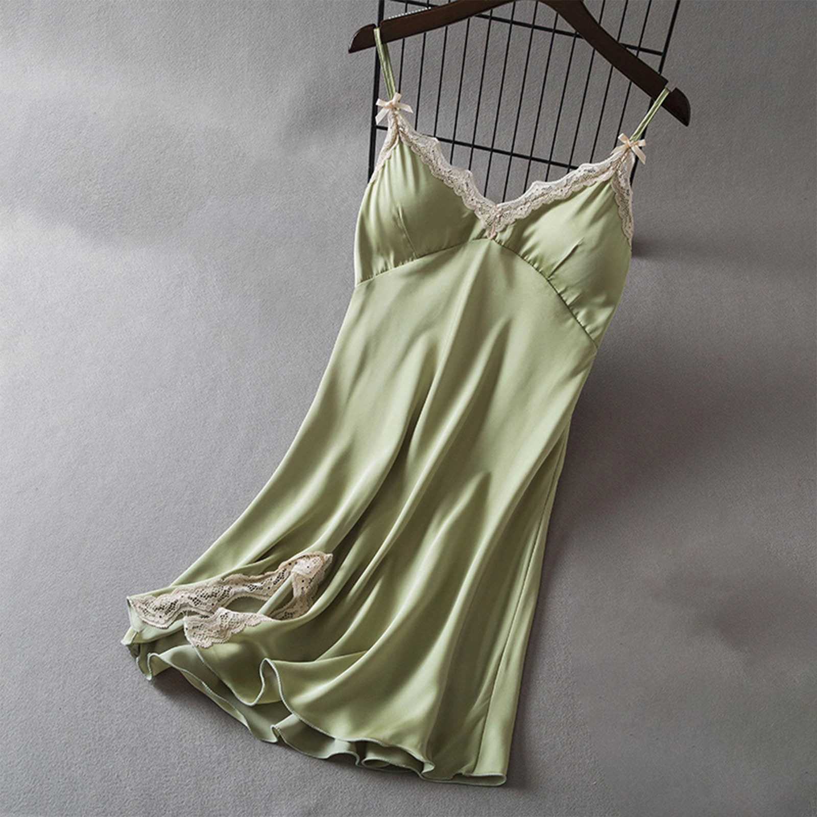 Sakmal Night dress for Women Chemises with Padded Nightshirt Green ...
