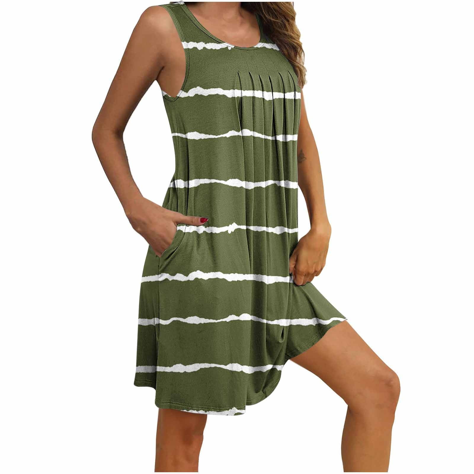 Sakmal Soft Nightgowns Women Sleep Tanks with Pockets Vintage ...