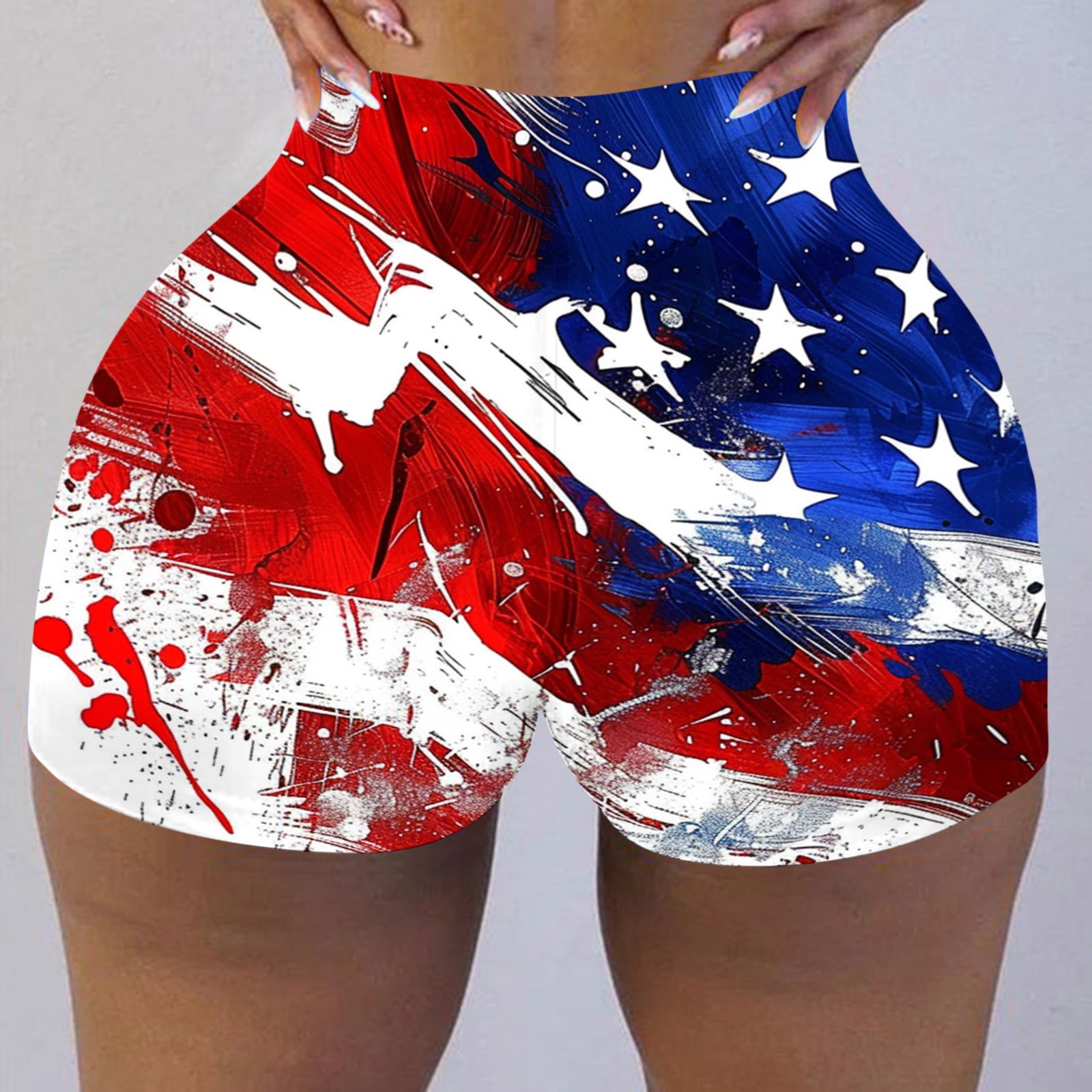 Sakmal Spring Pants For Women 2024 Beach Pants Mini Short Sexy Independence Day Ladies Pants