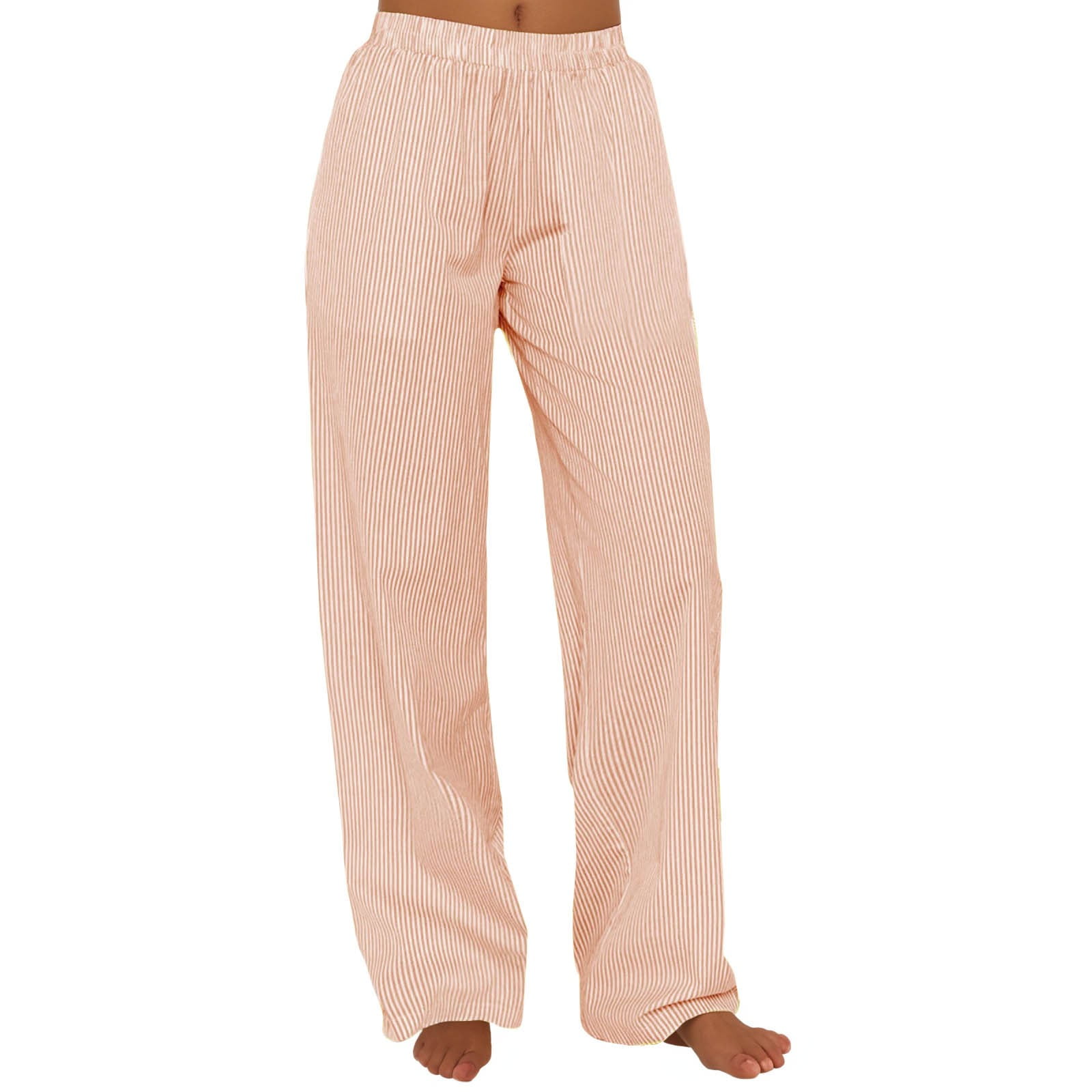 Sakmal Straight Leg Pants Women Chinos Summer Work Mid Red Striped ...