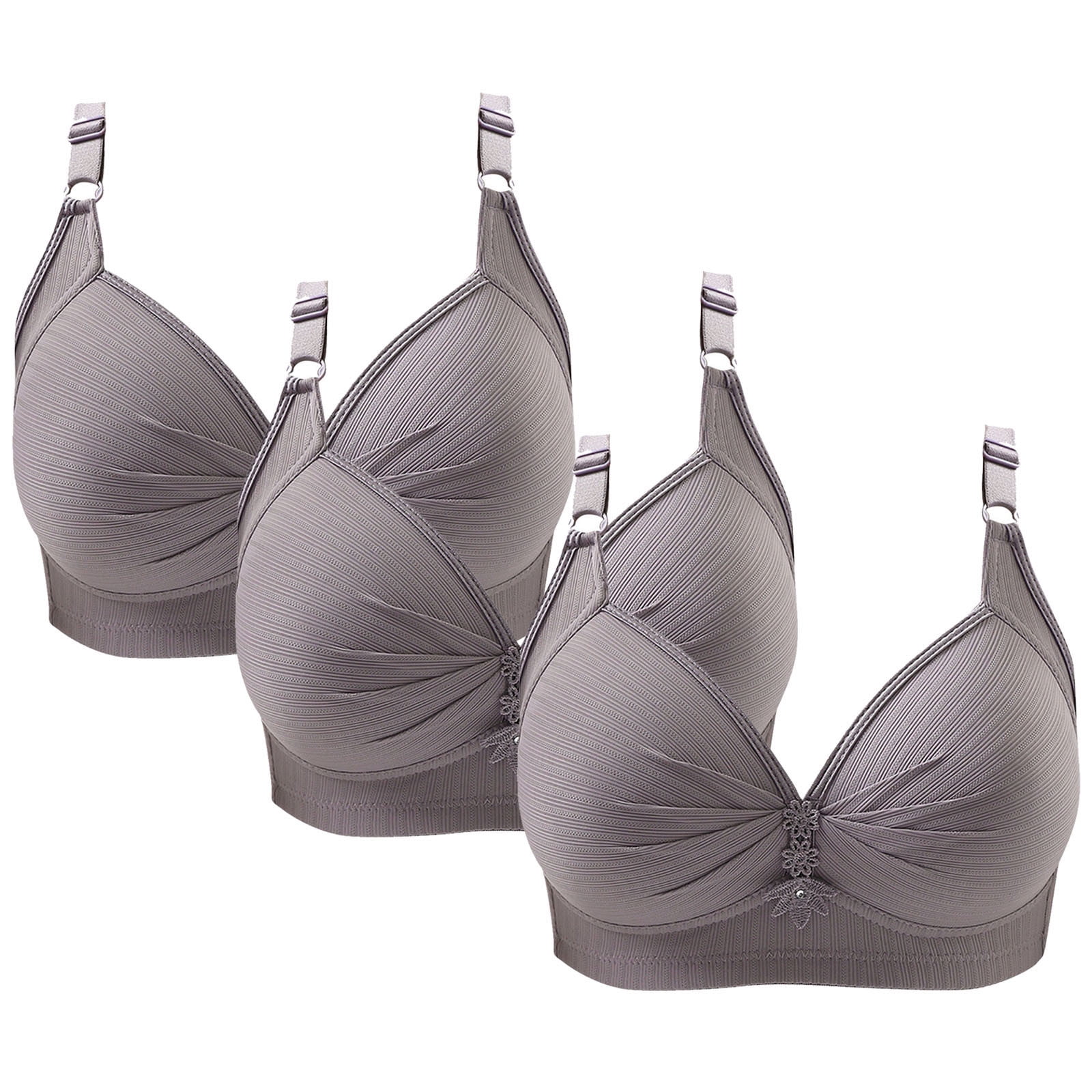 Sakmal Trendy Bras for Women 2024 Gray Full-Coverage Lightly Lined ...