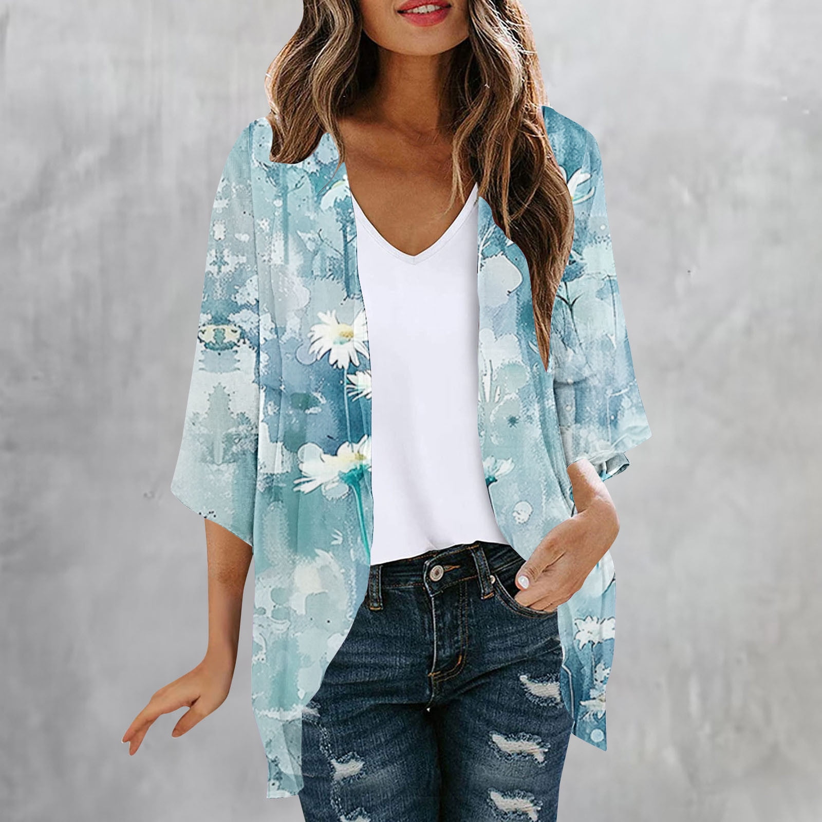 Sakmal Women'S 2024 Winter Fashion Clothes Elbow-Length Cover-Up ...
