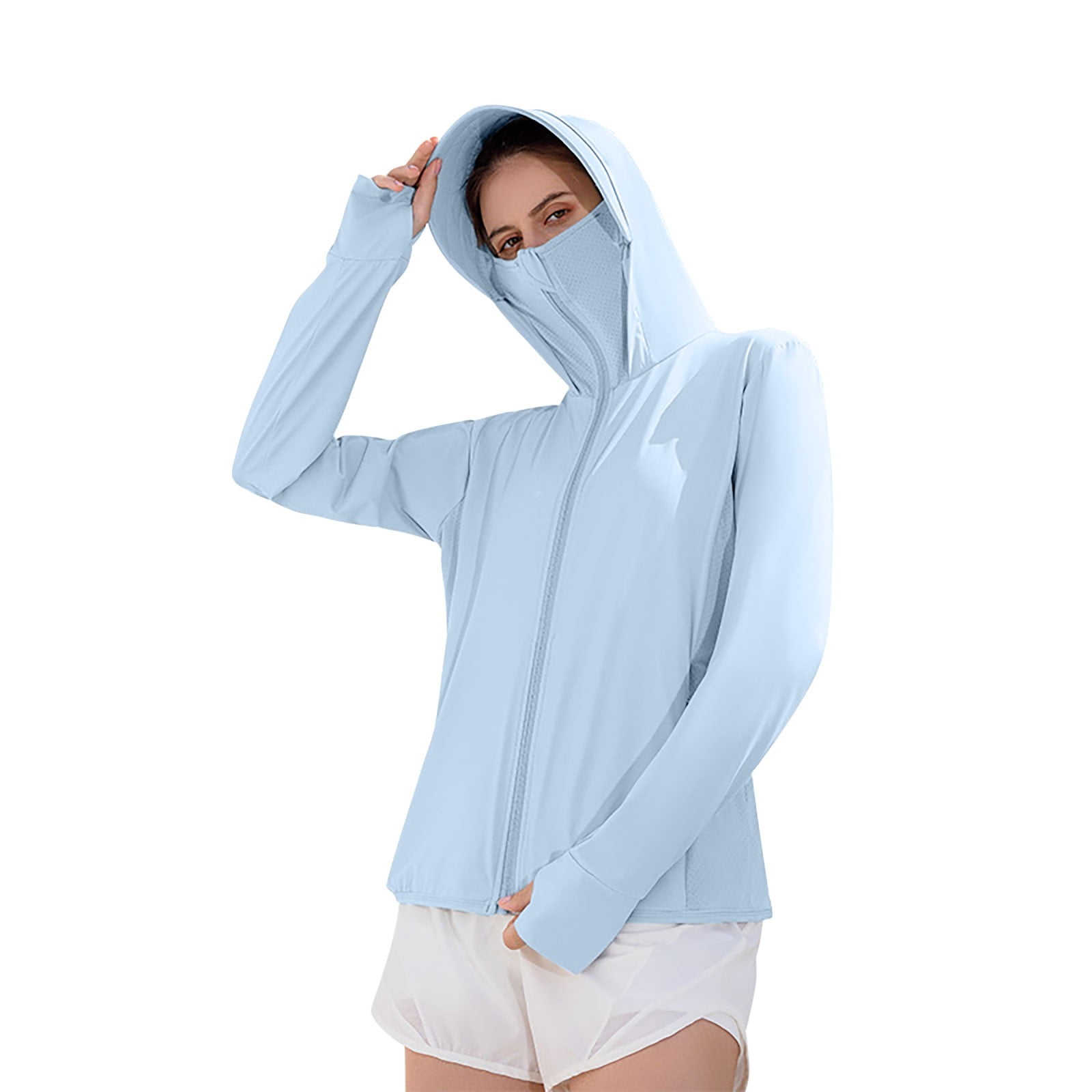 Sakmal Women'S Coats and Jackets On Sale Cover-Up Long Sleeve Blue ...