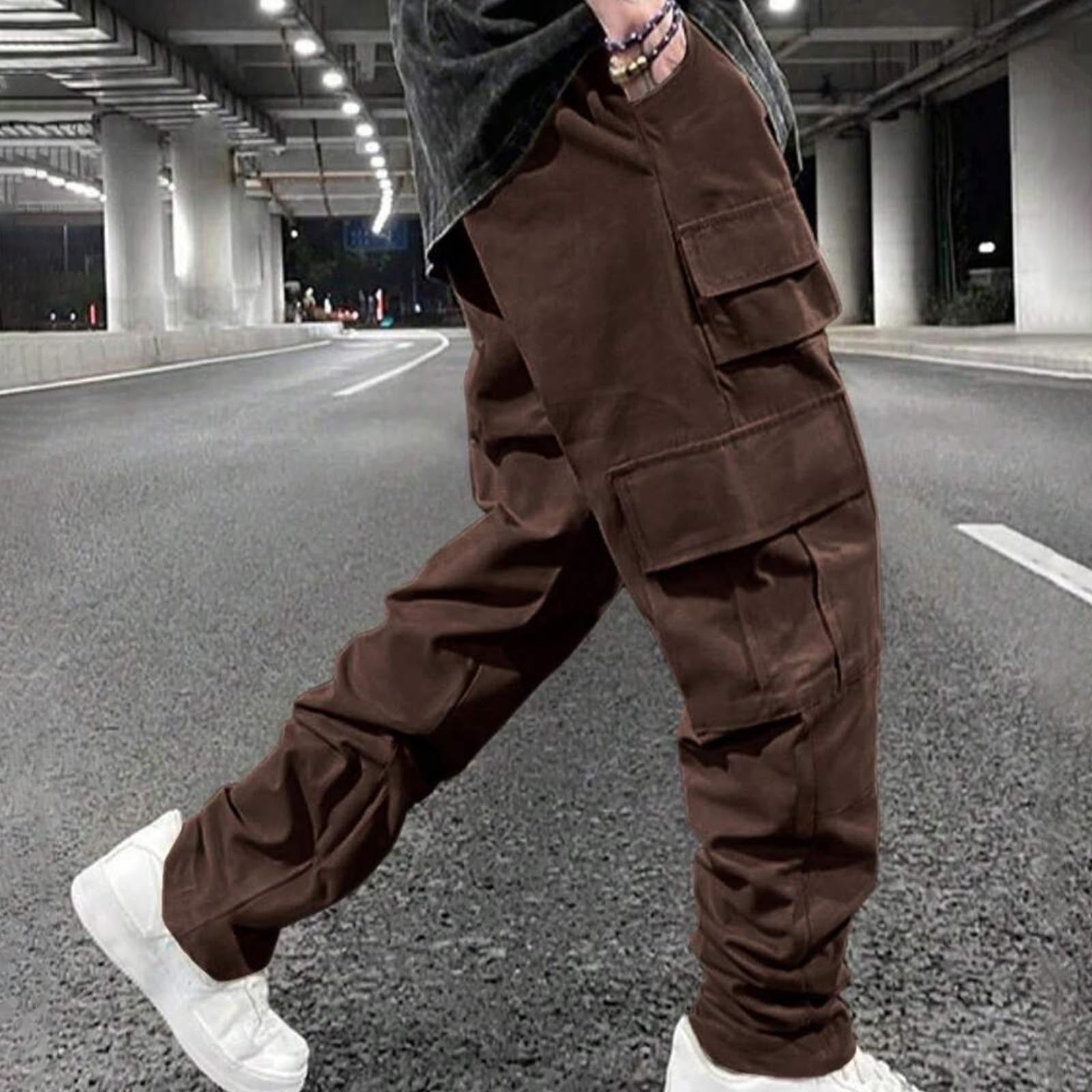 Sakmal Work Men's Cargo Pants Straight Leg Relaxed Fit Brown Multi ...