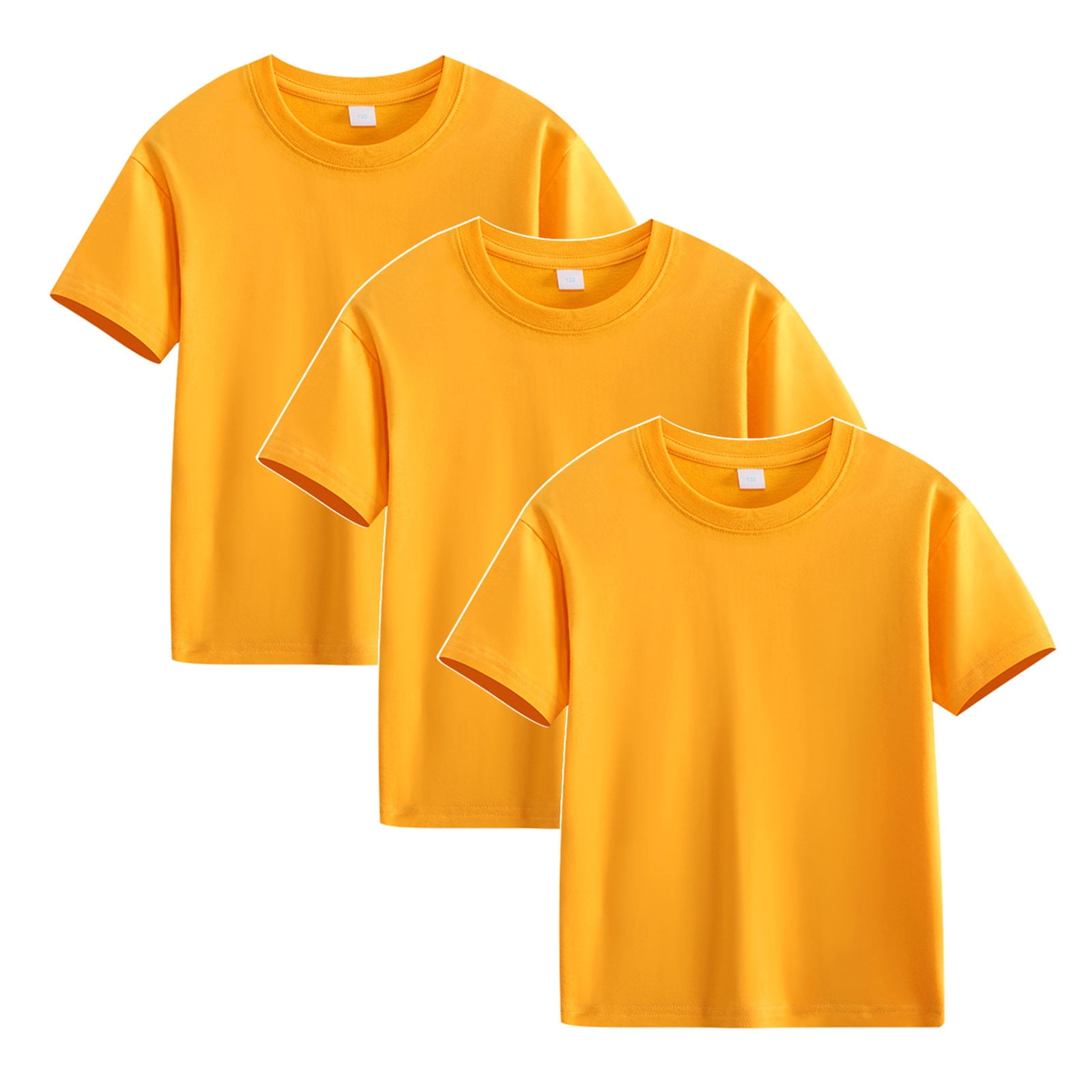 Sakmal Yellow Clothes For Children 3pc Short Sleeve Crew Neck 3-14y ...