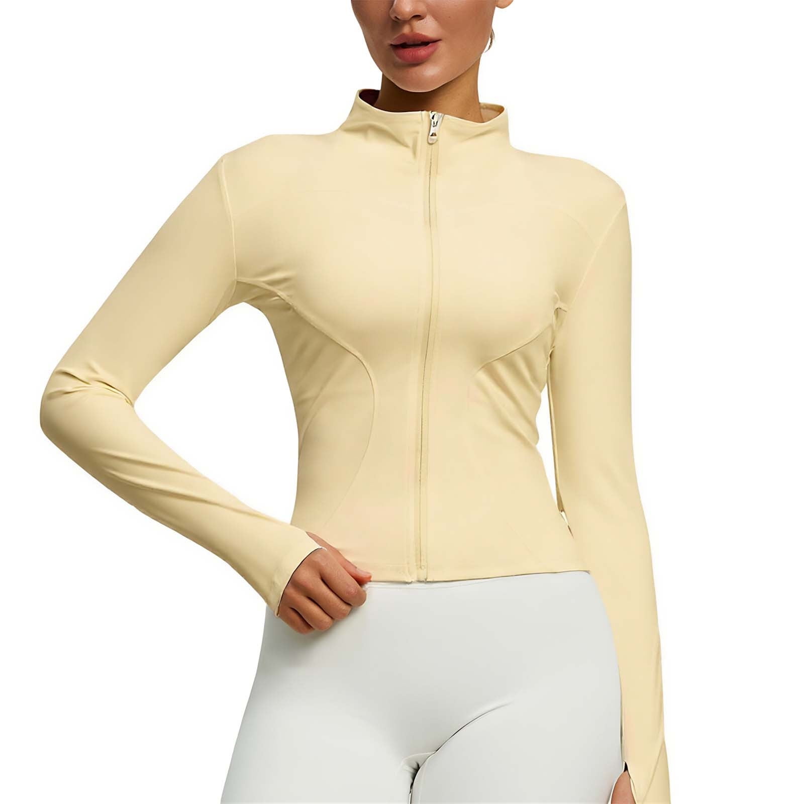 Sakmal Athletic Womens Jackets Yellow Sport Gym Fall Coats Holiday ...