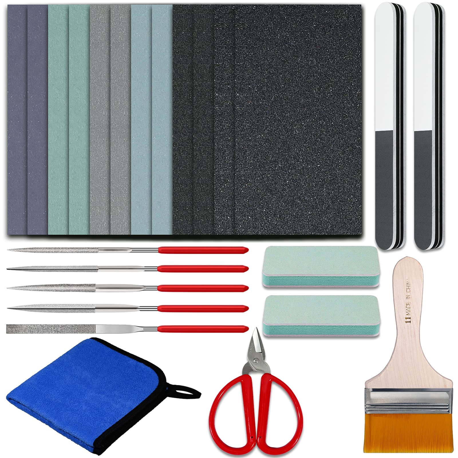 Sakolla Resin Polishing Kit - 24 AIS1 PCS Resin Supplies Tools Set with ...