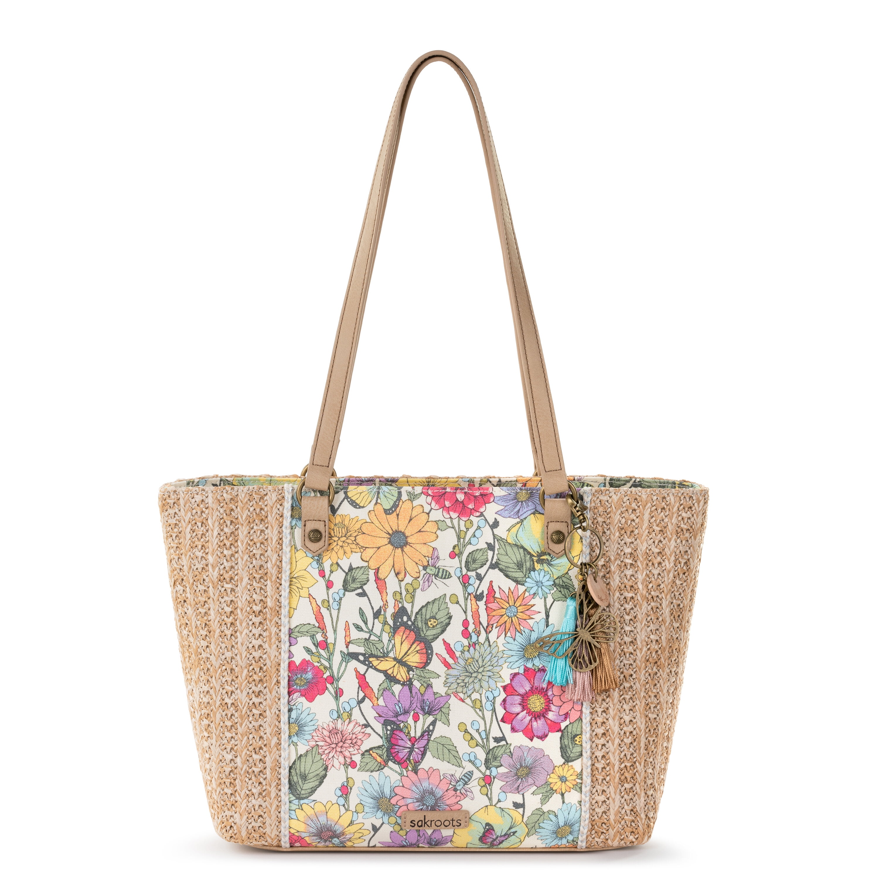 Sakroots Meadow Medium Tote , Synthetic Straw from Recycled Materials ...