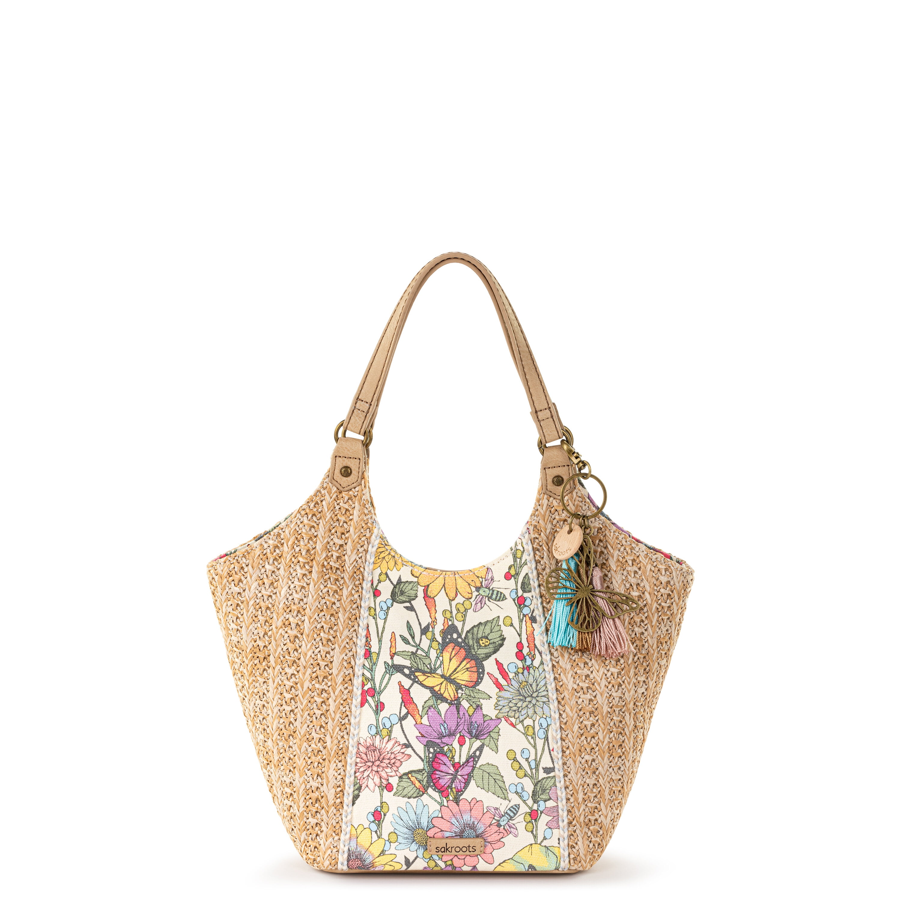 Sakroots Roma Small Shopper , Synthetic Straw from Recycled Materials ...