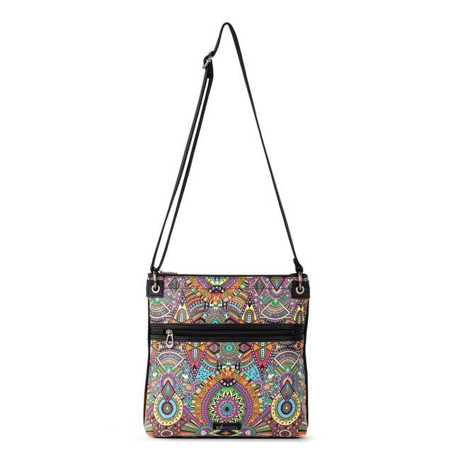 Sakroots Women's Artist Circle Flat Crossbody, Rainbow Wanderlust ...
