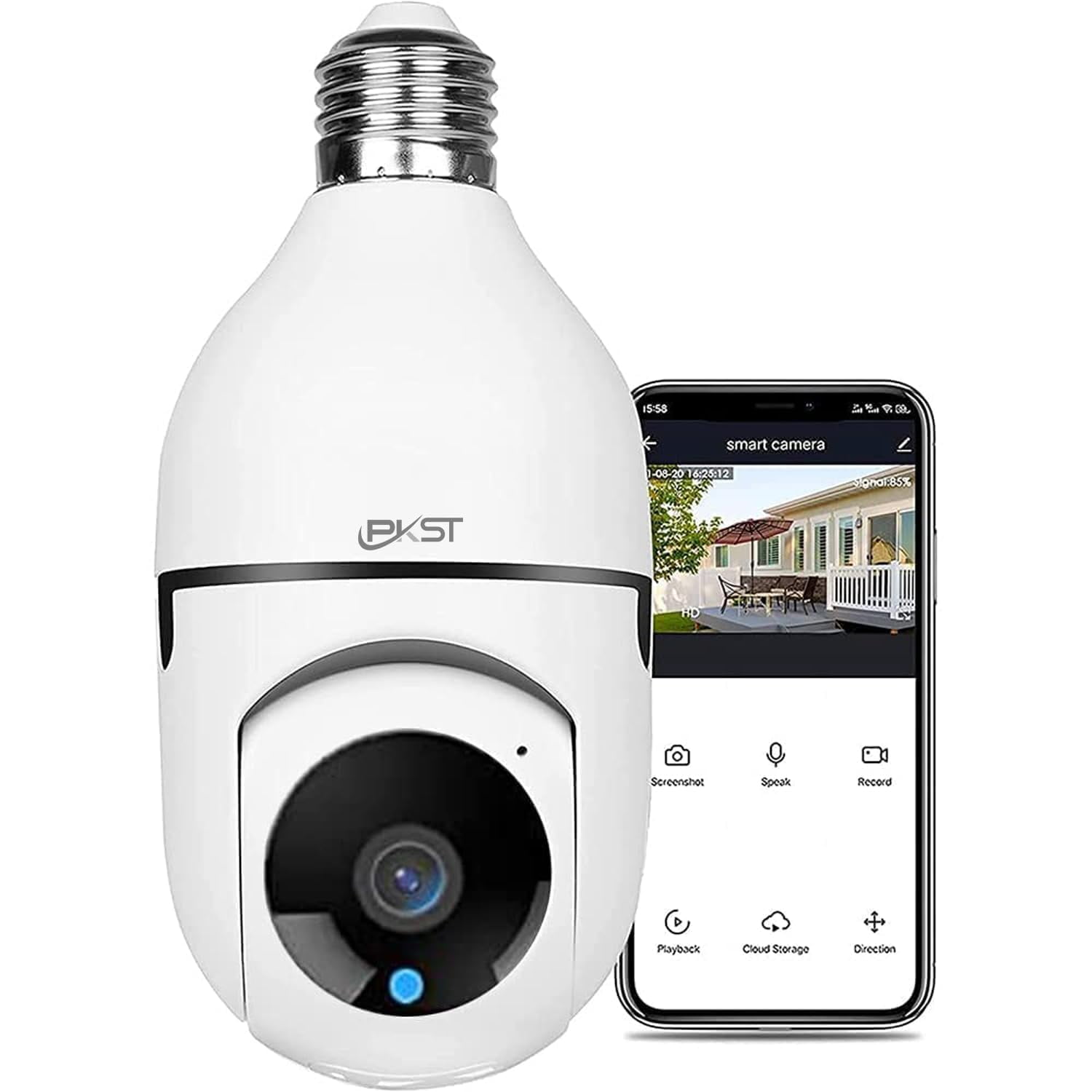 Saksham Trader WiFi Full Ultra HD CCTV Wireless Bulb Camera 1080p ...