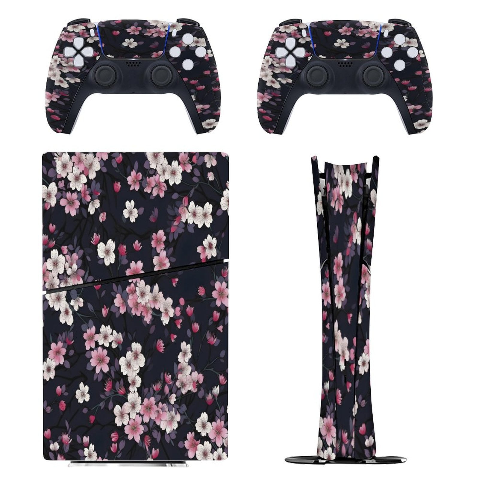 Sakura, Black, Pink PS5/PS5 Slim Digital Disc Skin Sticker For Console ...