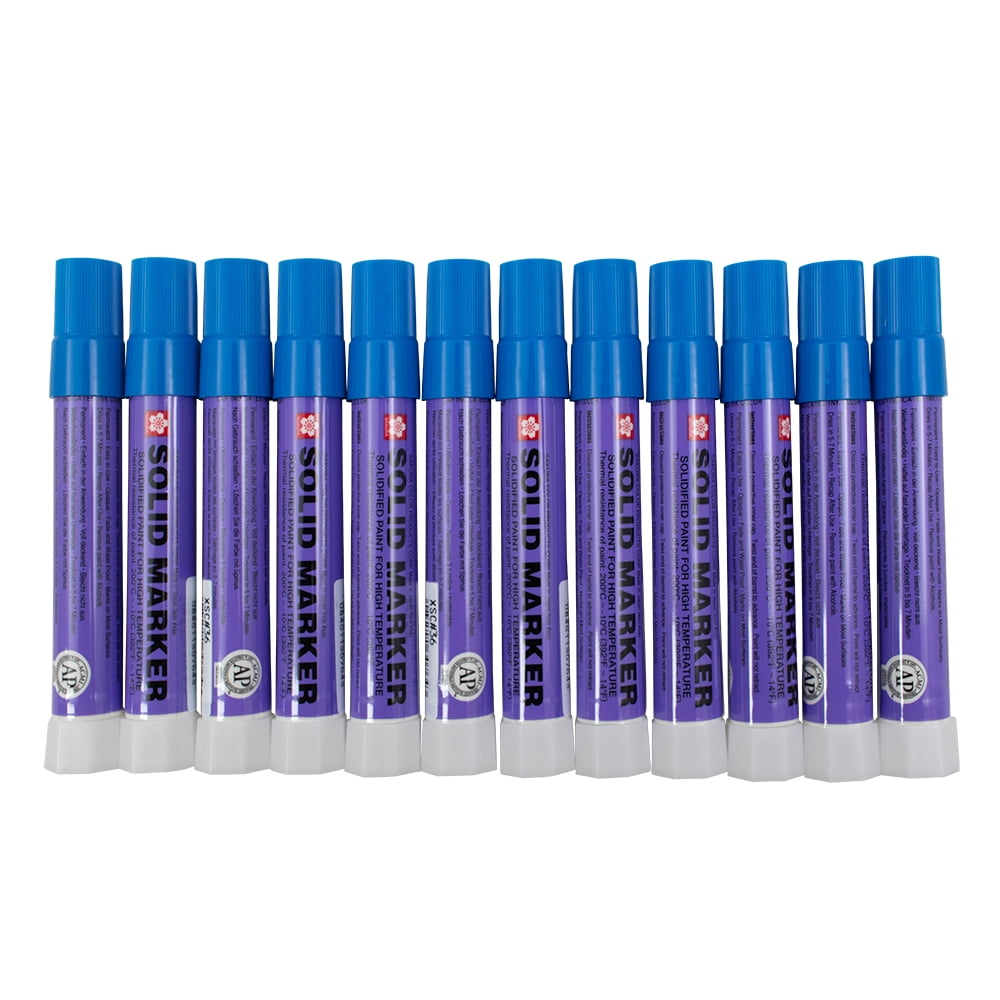 Sakura Blue Solid Paint Markers 12-Piece Set, Twist Up, Indoor ...