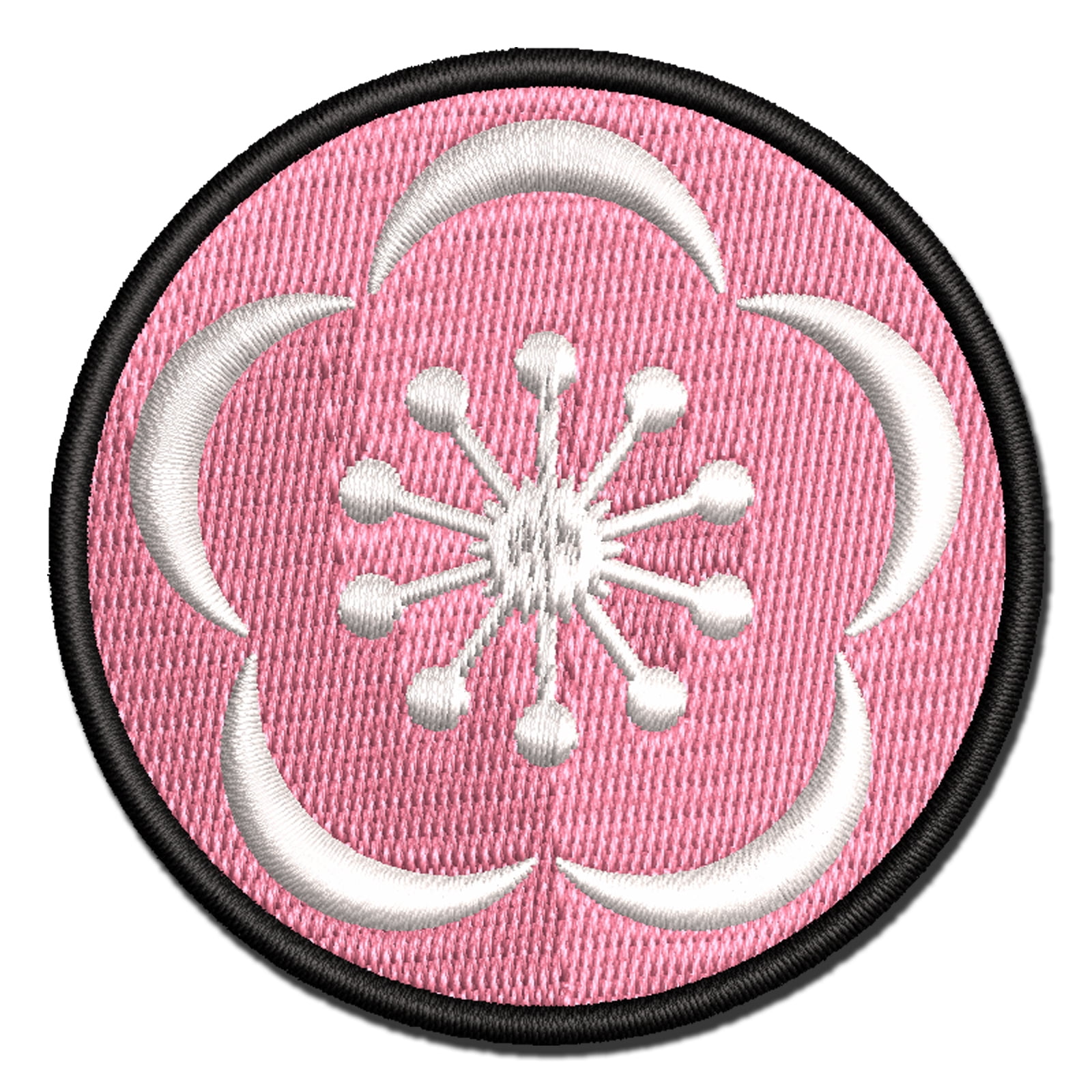 Sakura Cherry Blossom Applique Multi-Color Embroidered Iron-On Patch ...