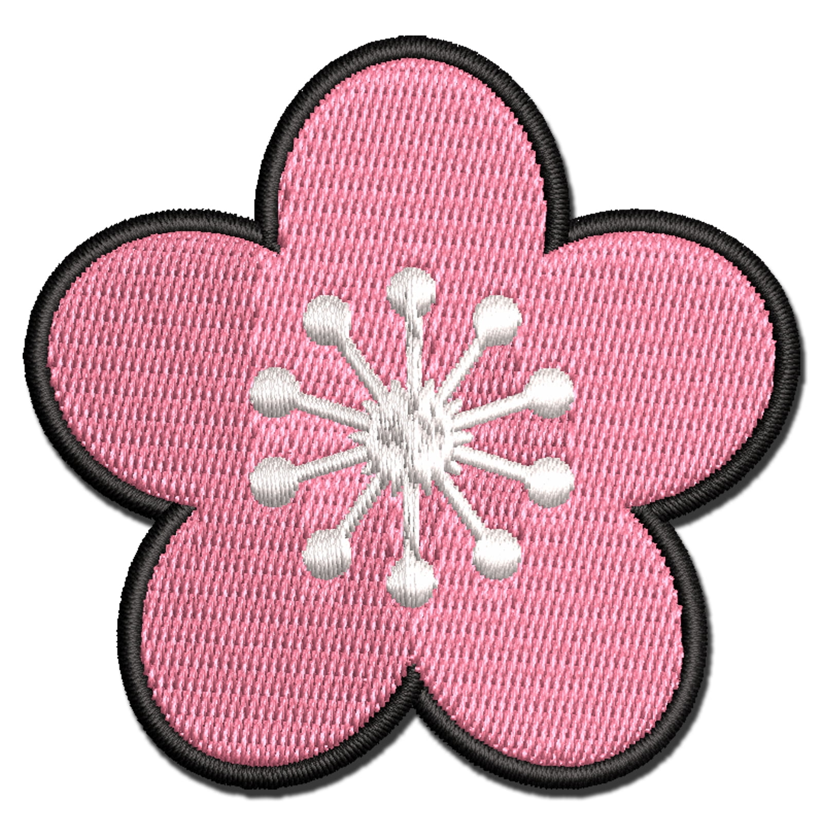 Sakura Cherry Blossom Solid Applique Multi-Color Embroidered Iron-On ...