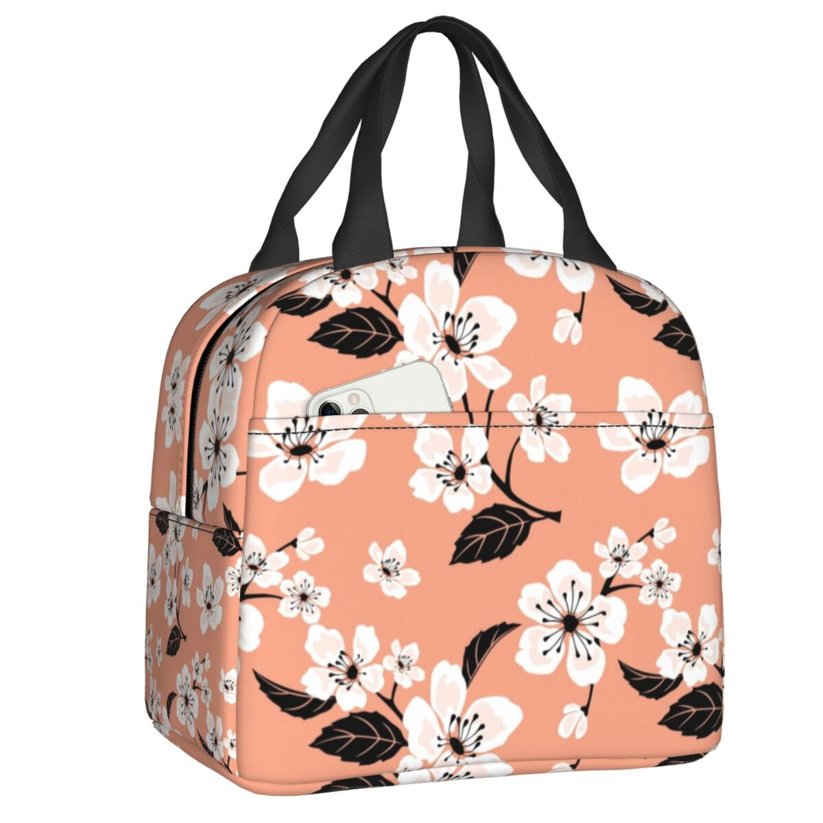 Sakura Cherry Tree Flower Blooms Insulated Lunch Tote Bag for Women ...
