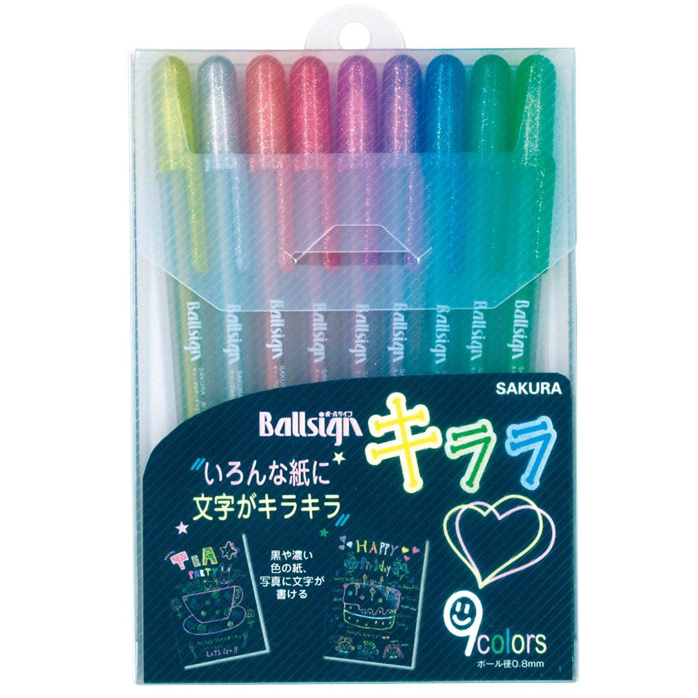 Sakura Color aqueous ballpoint pen ball sign 80 Killala PGB9N 9 color ...