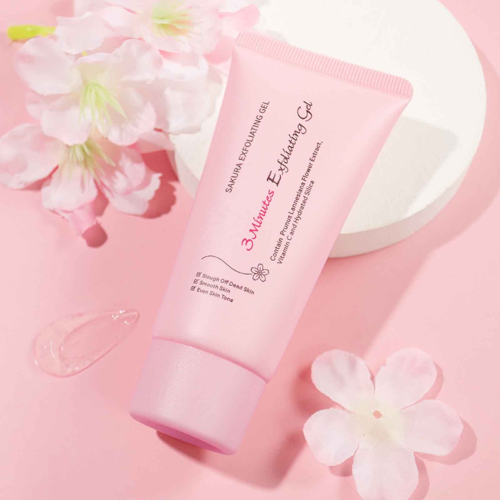 Sakura Exfoliating formula Facial Cleanser With Peeling Formula Gently ...