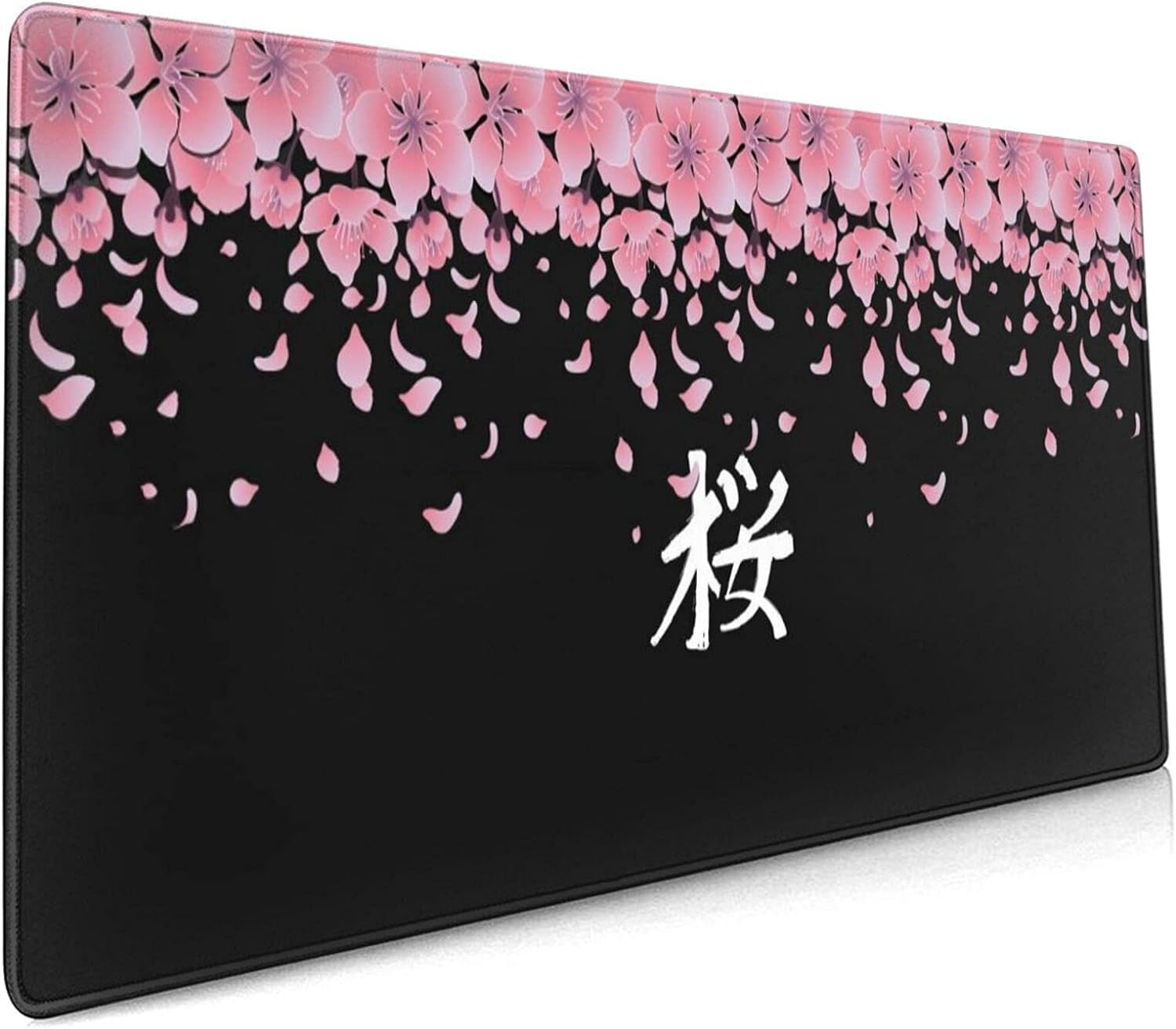 Sakura Extended Mouse Pad 35.4x15.7 Inch XXL Japanese Word Cherry Blossom Flower Non-Slip Rubber ...