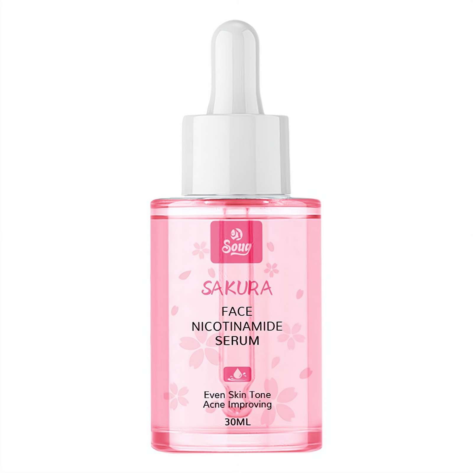 Sakura Face Fluid Essence Moisturizing Skin Shining Cherry Blossom Hyaluronic Acid Serum Essence ...