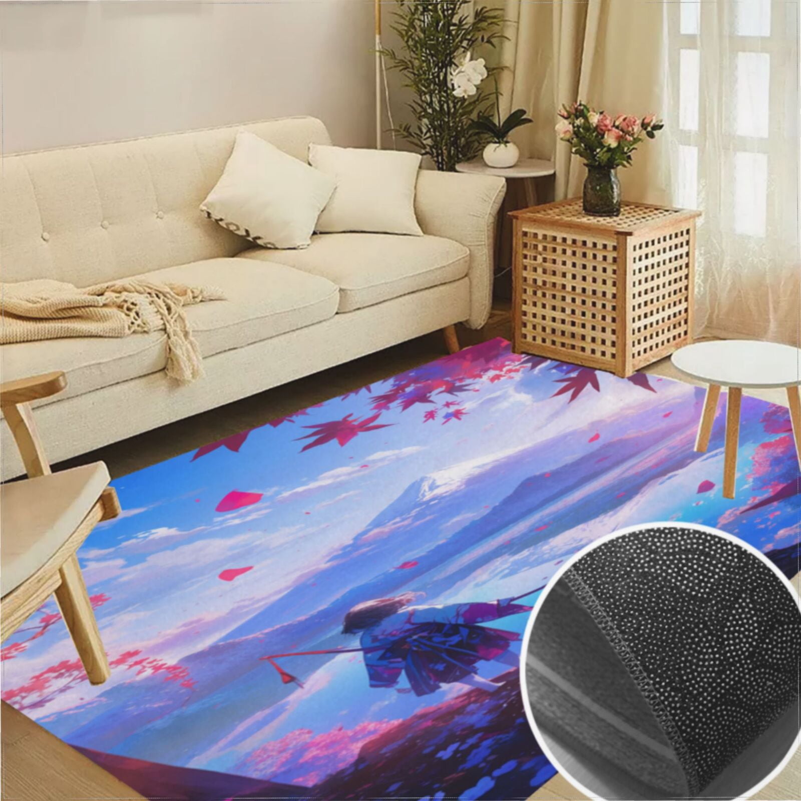 Sakura Flowers Fuji (4) Adult Home Decor Bedroom Living Room Crystal ...