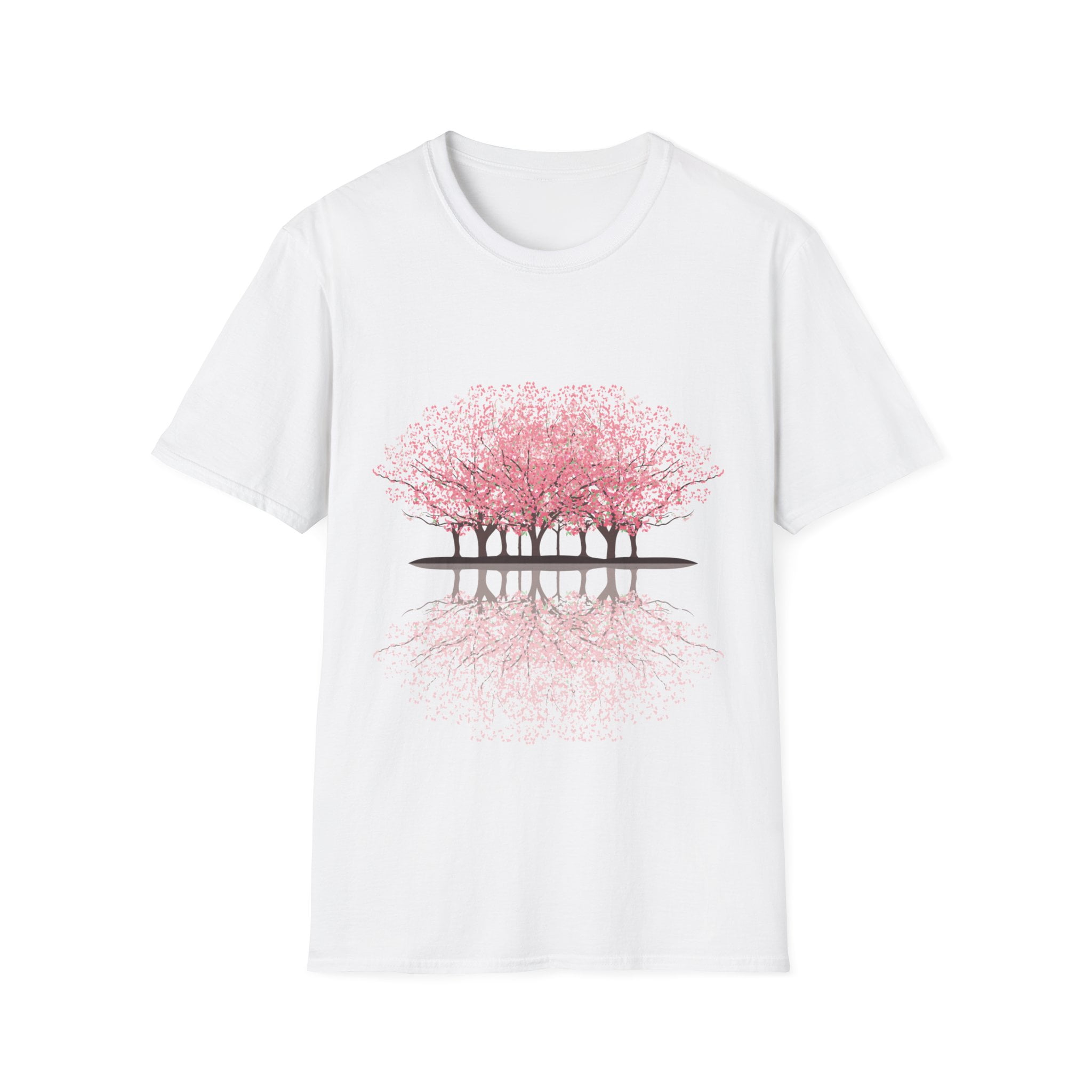 Sakura Forest Men Women Pink Trees Graphic Tees - Walmart.com