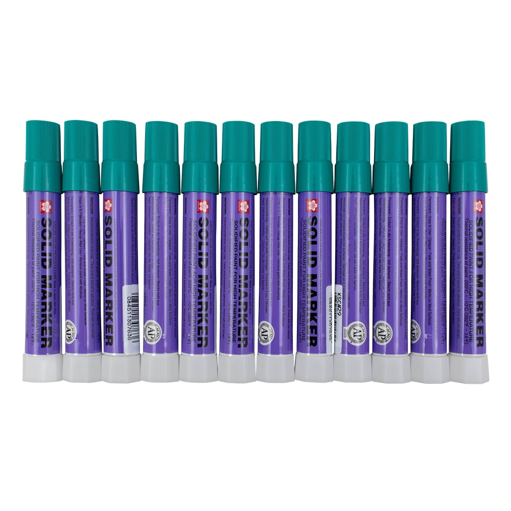 Sakura Green Solid Paint Markers 12 Piece Set Dozen Auto Art Car Dealer Twist Up for Indoor ...