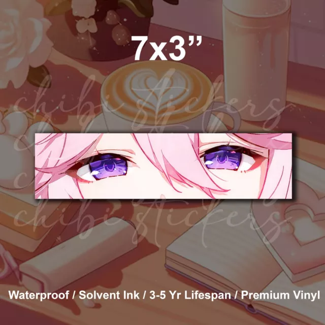 Sakura Miko Pink Hair Anime Eyes Sticker Vinyl Sticker Waterproof ...