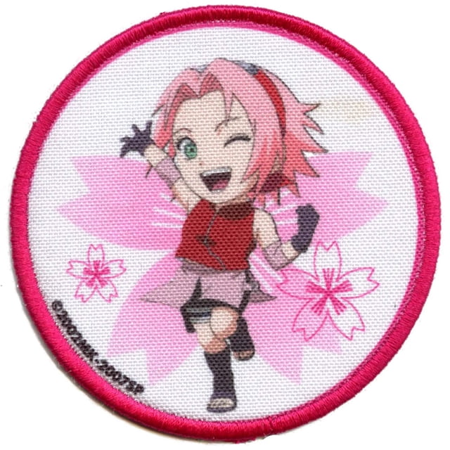 Sakura Ninja Flower Patch Naruto Shippuden Anime Sublimated Embroidery ...