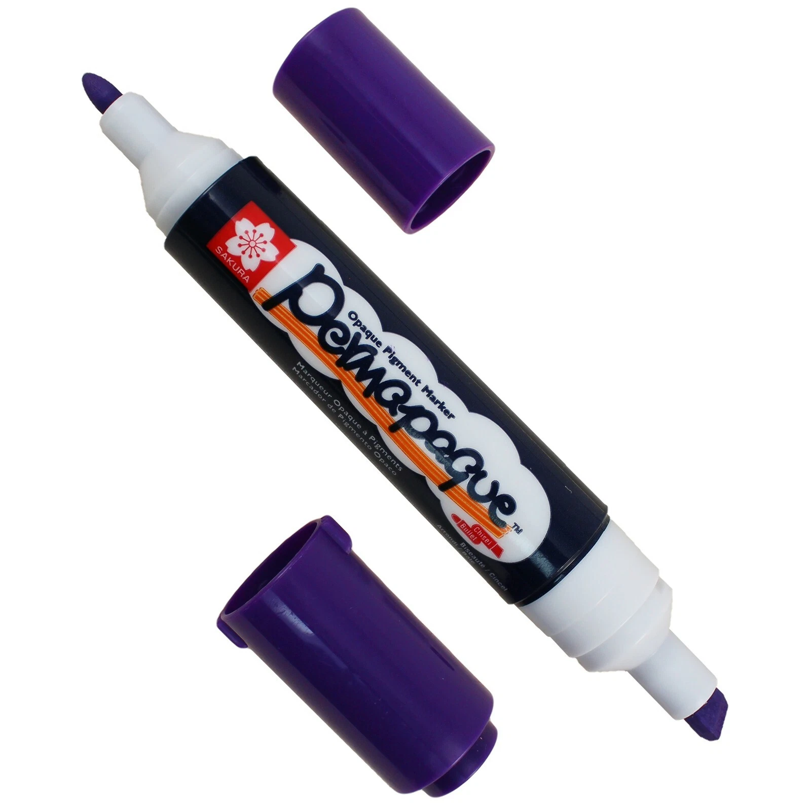 Sakura Permapaque Opaque Dual Pt Paint Marker Purple Chisel/Bullet Pack ...