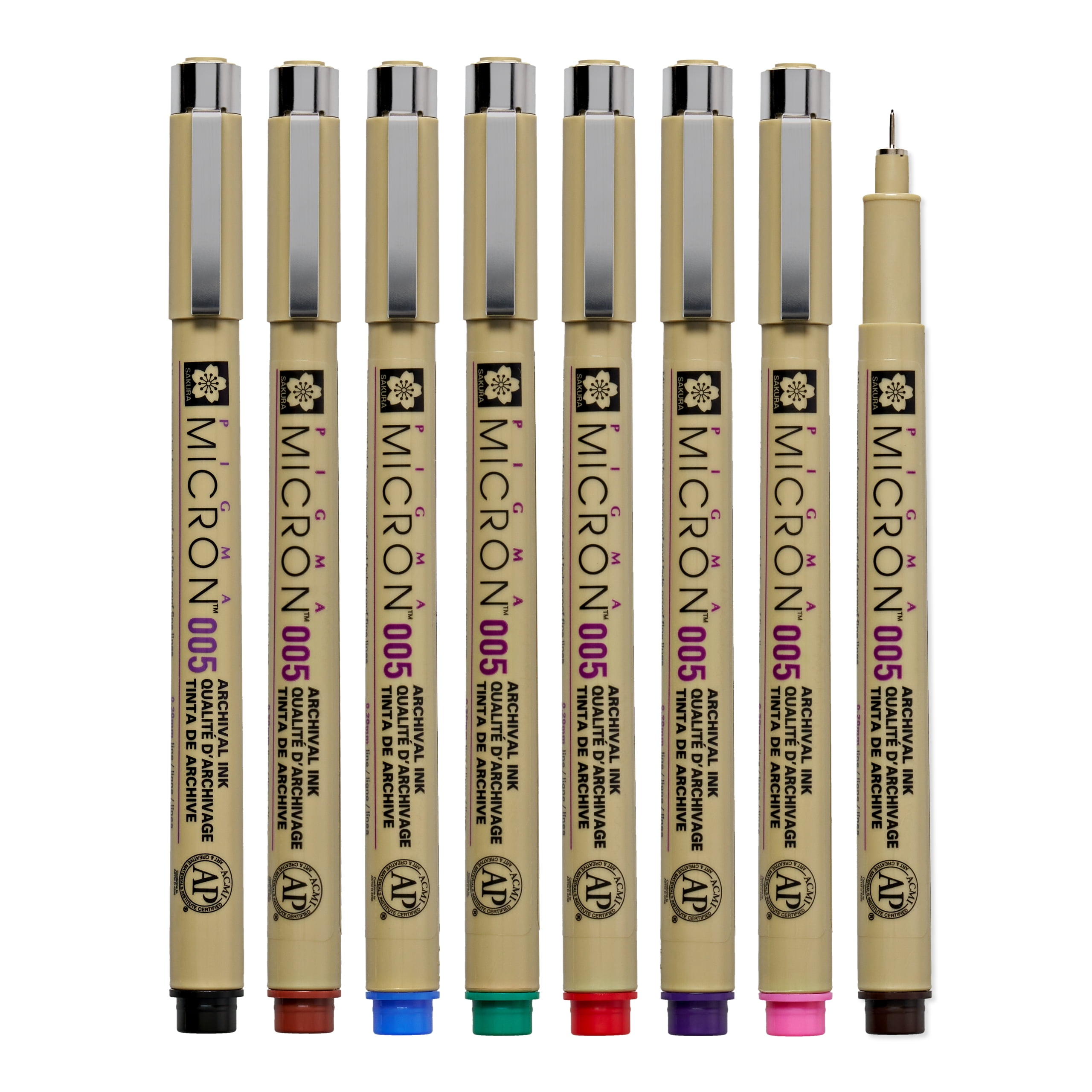 Sakura Pigma Micron 005 8 Color Set Water Based Pigment for ...