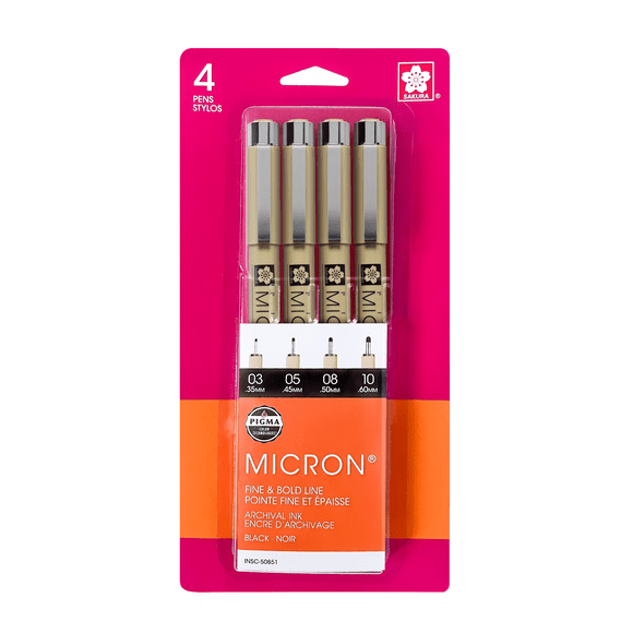 Micron Pens Sizes