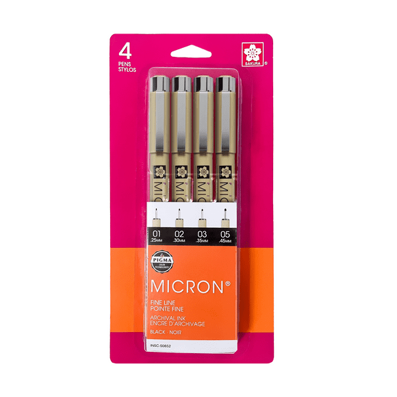 Micron Pens Sizes