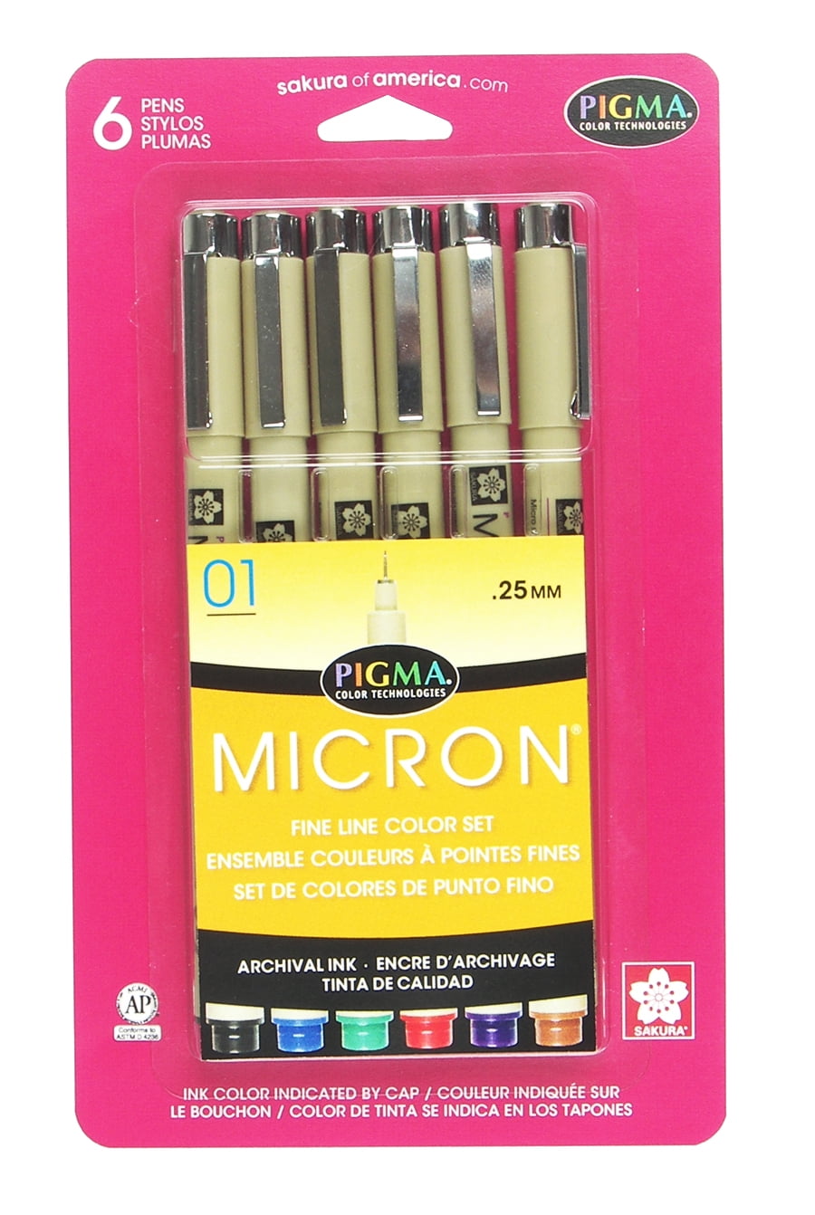 Sakura Pigma Micron Non-Toxic Waterproof Permanent Marker, Assorted ...