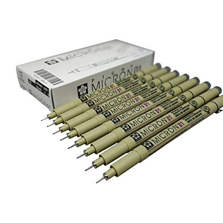 Sakura Pigma Micron pen 01 Black marker felt tip pen Archival pigment ink for artist sketch drawing pens 8 fine line pen set Walmart