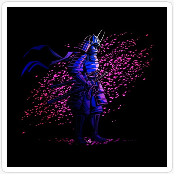 Sakura Samurai Sticker Phone Decal Water Bottle Stickers Car Decals ...