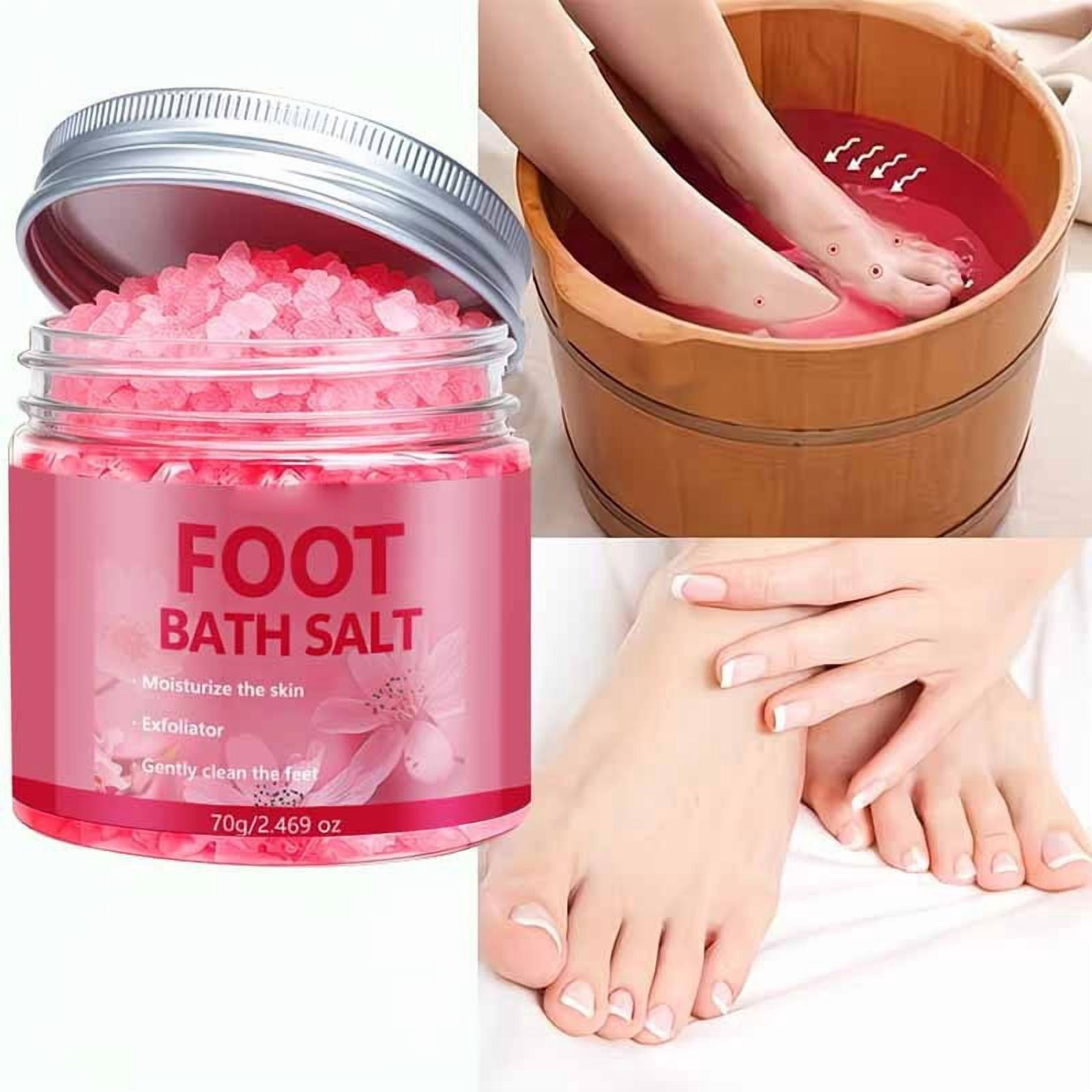 Sakura Scent Foot & Body Bath Salt, 70g/2.469oz Gentle Exfoliating SPA ...