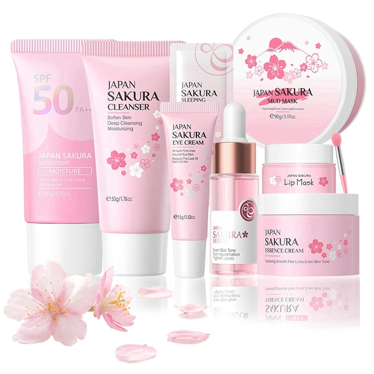 Sakura Skincare Set, Skin Care Set For Teen Girls, Skincare Gift Set ...